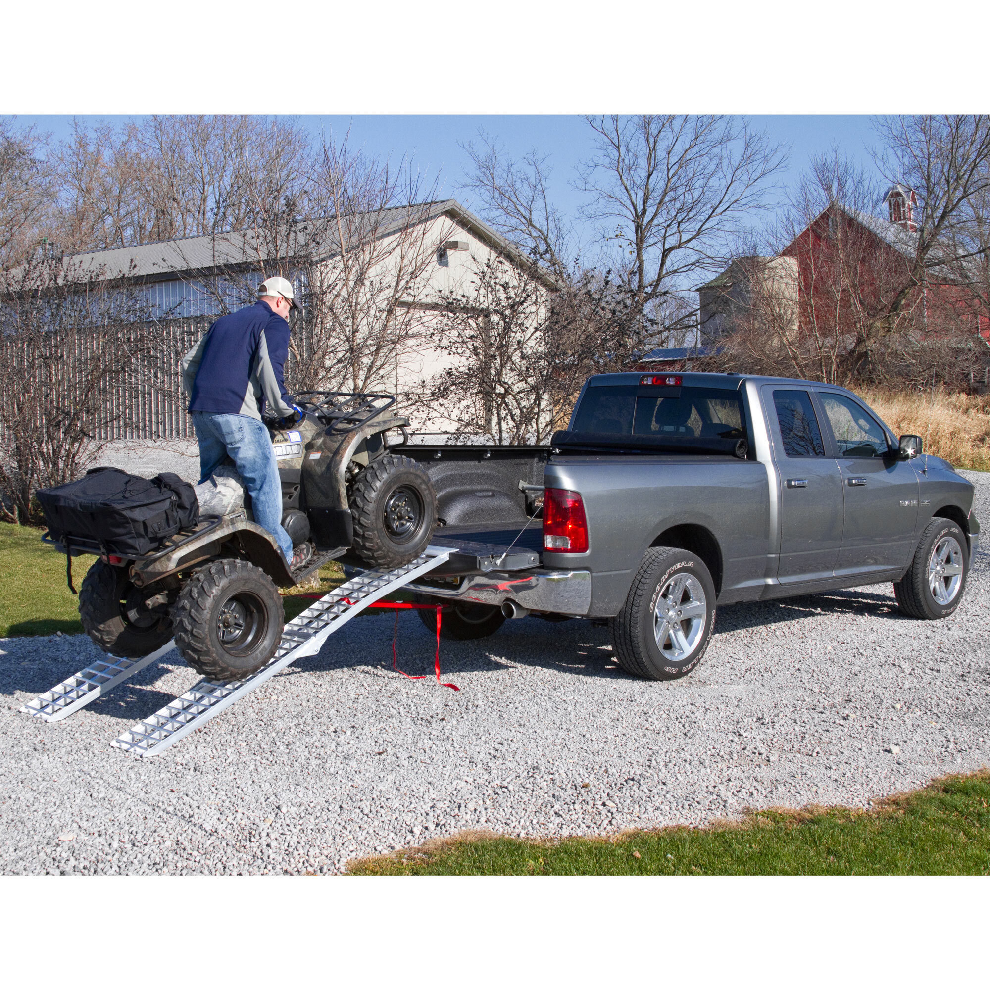 Black Widow, Alum. HD Arched Dual Folding ATV Ramps, Material Aluminum ...