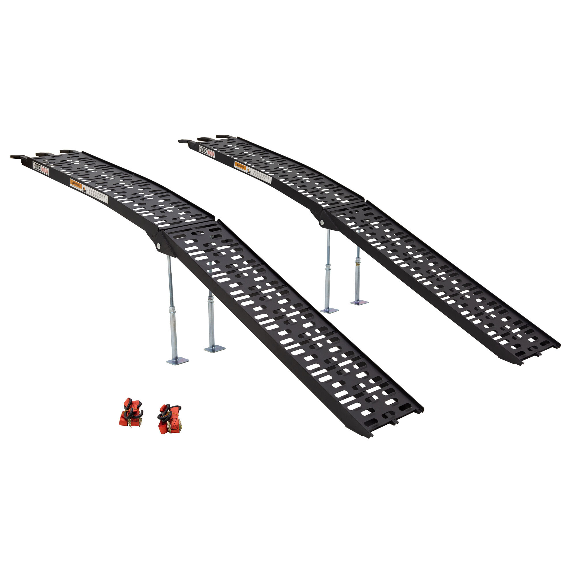 Black Widow, Alum. Plate-Style Dual ATV Ramps w/Support Legs, Material ...