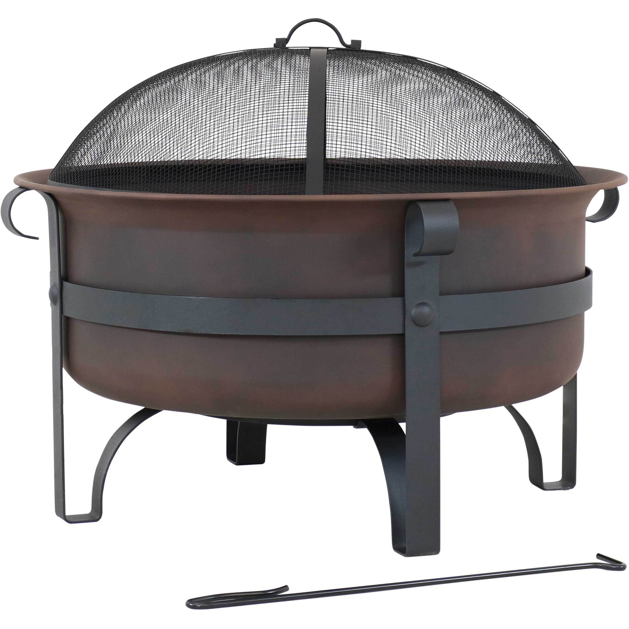 Sunnydaze Decor, Bronze Steel Cauldron Style Fire Pit - 29in., Diameter ...