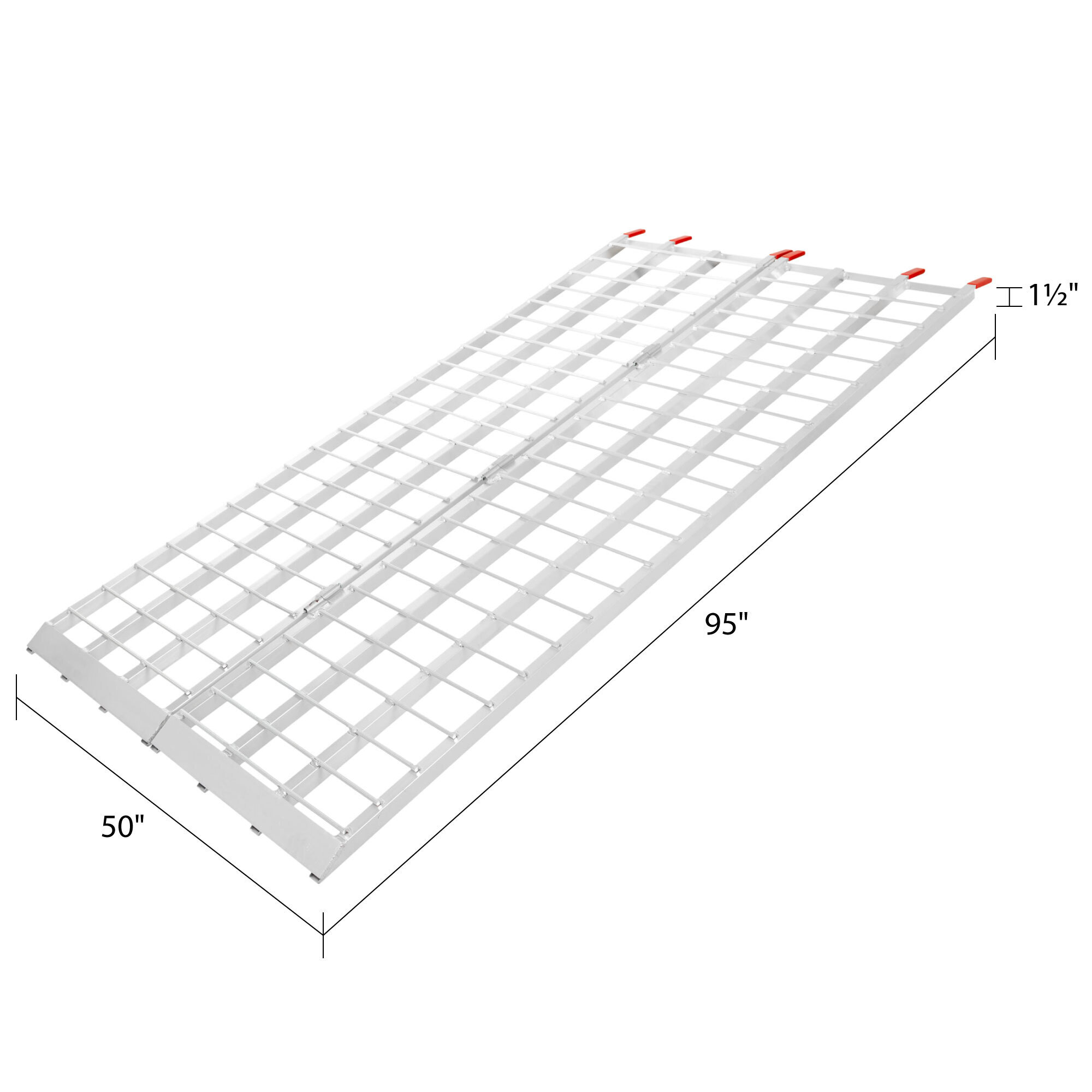 Black Widow, 7ft. 11in. L x 50in. W Alum. XL Bi-Fold ATV Ramp, Material ...