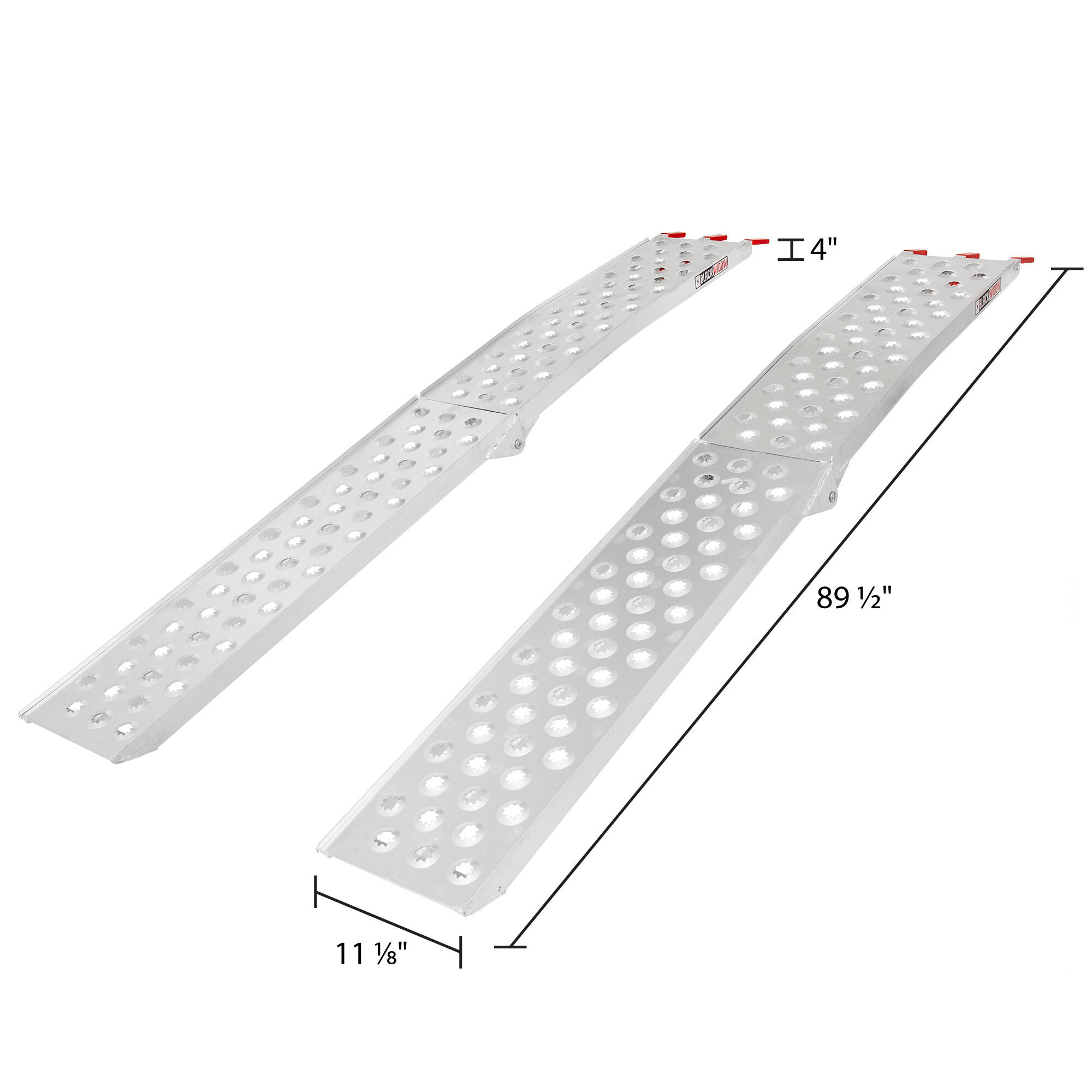 Black Widow, Alum. Punch Plate Dual Folding ATV Ramps, Material ...
