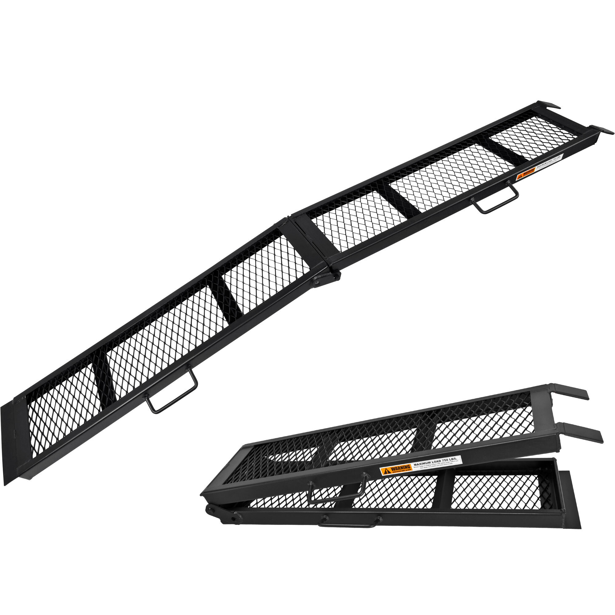 Black Widow, 7-1/2ft. x 11in. Steel Arched Dual Folding ATV Ramps ...