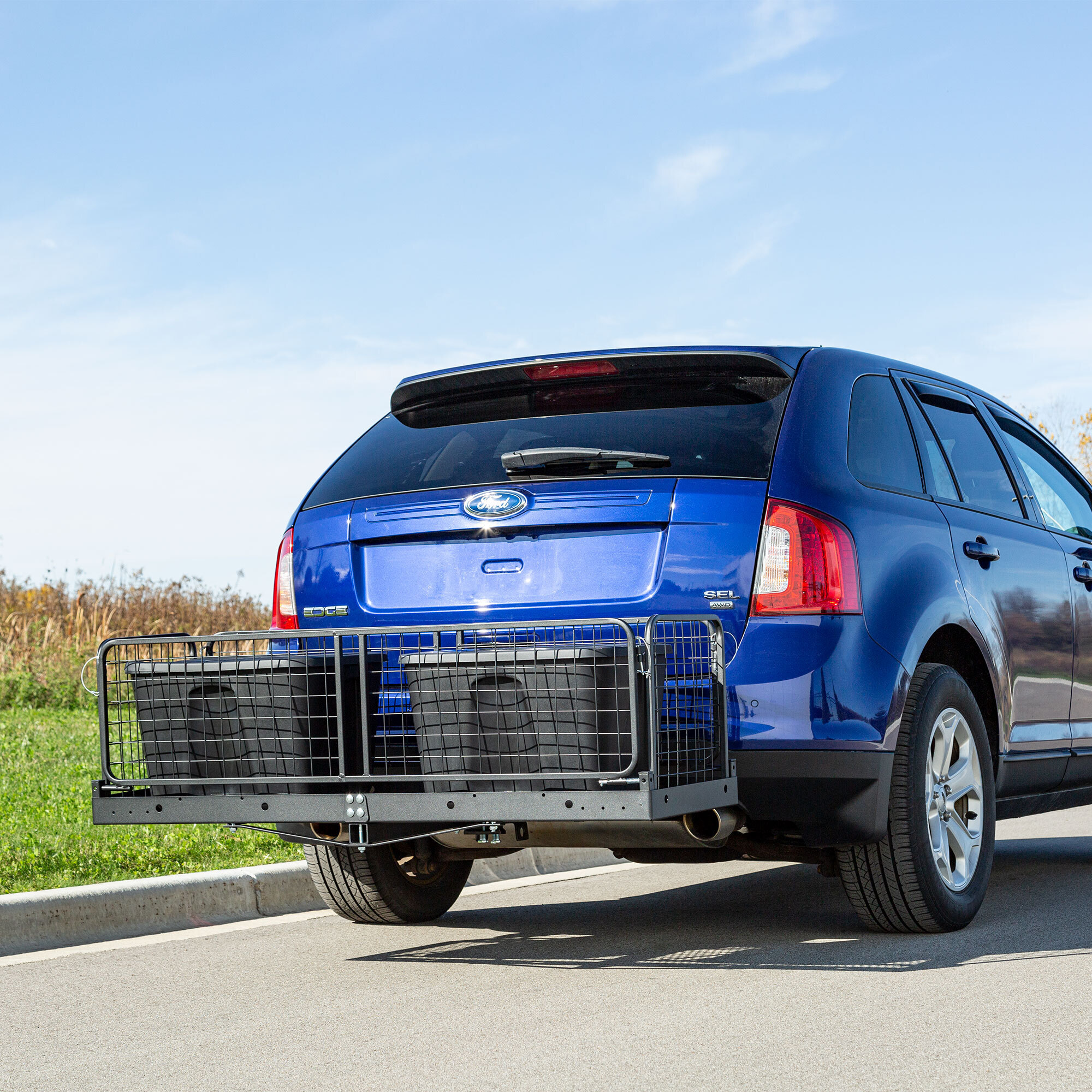 Elevate Outdoor, Steel Cargo Carrier w/Folding Sides, Capacity 500 lb ...