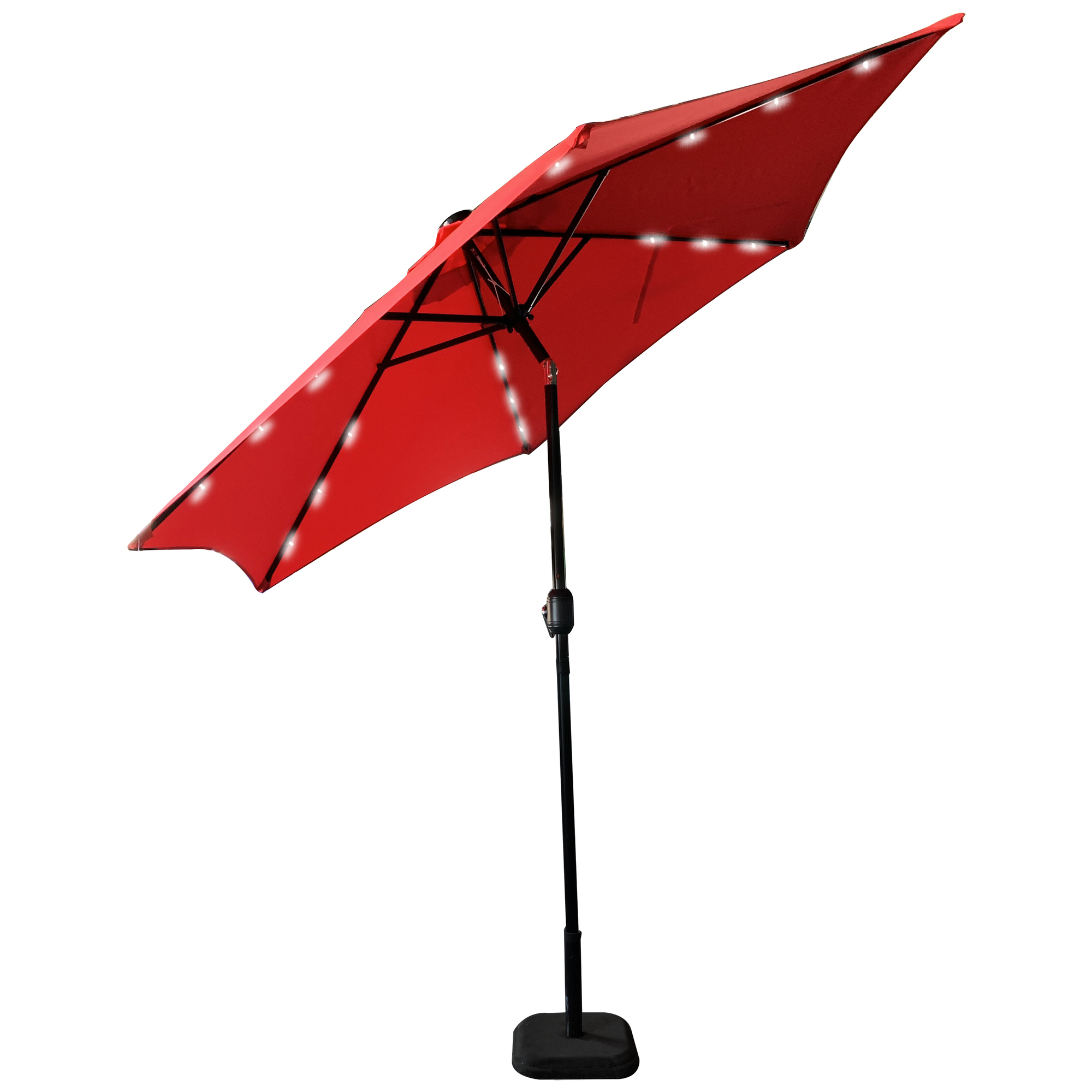 Leigh Country, Patio Umbrella LED Light Red 9ft., Canopy Diameter 9 ft ...