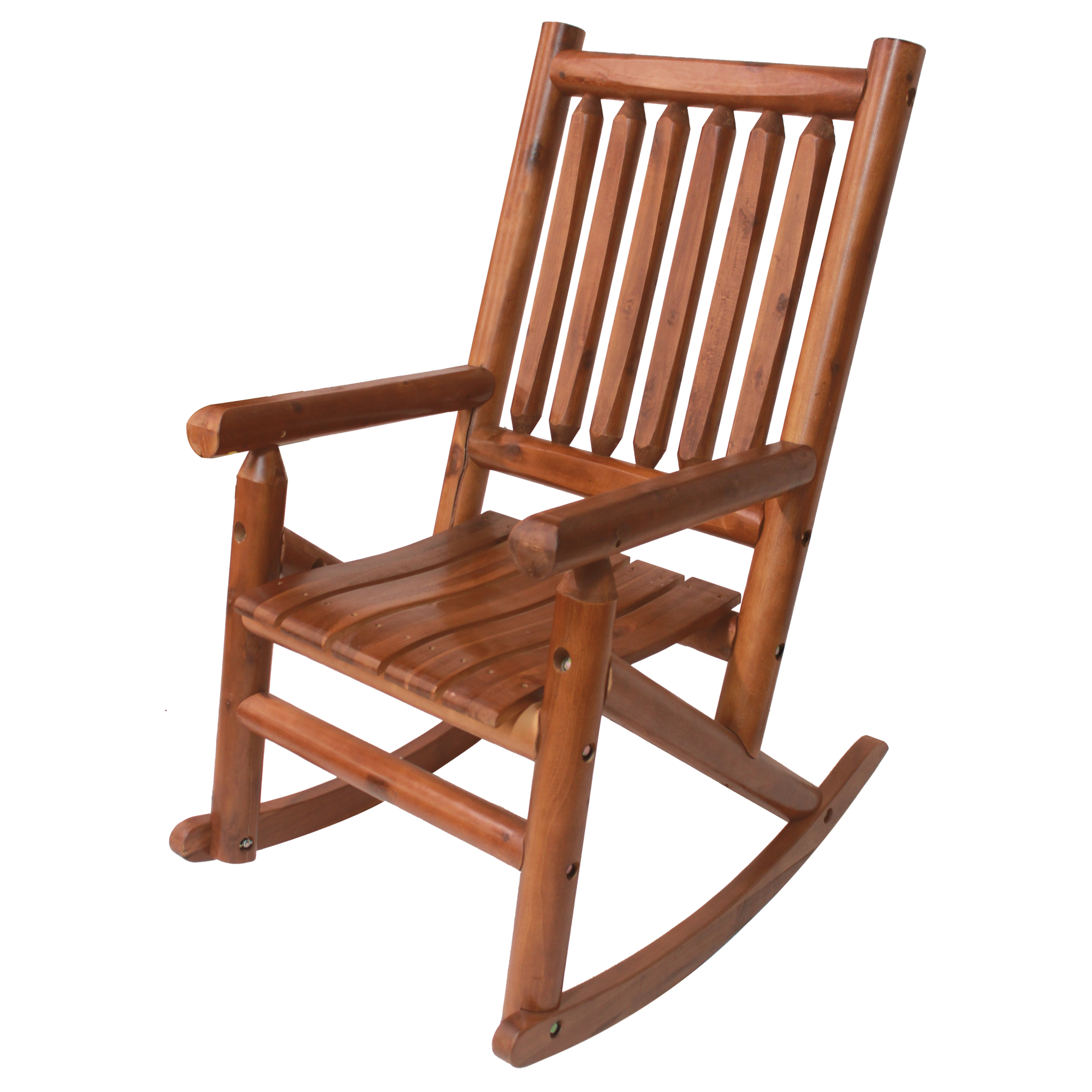 Leigh Country, Amber-Log Porch Rocker, Primary Color Brown, Material ...