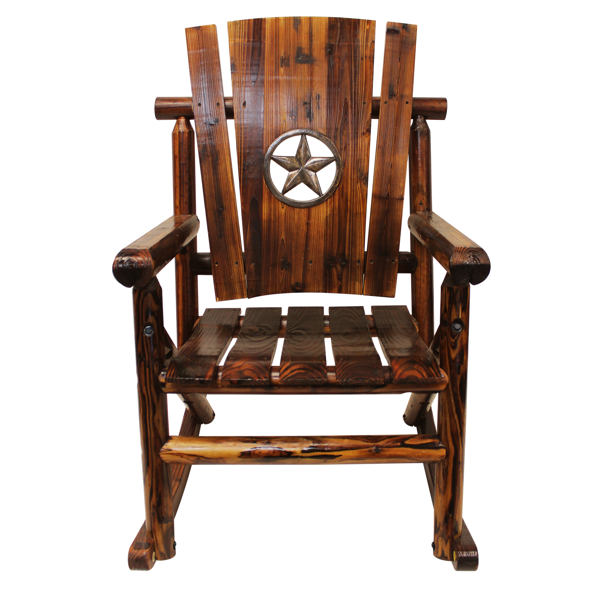 Leigh Country, Char-Log Star Medallion Rocker, Primary Color Brown ...