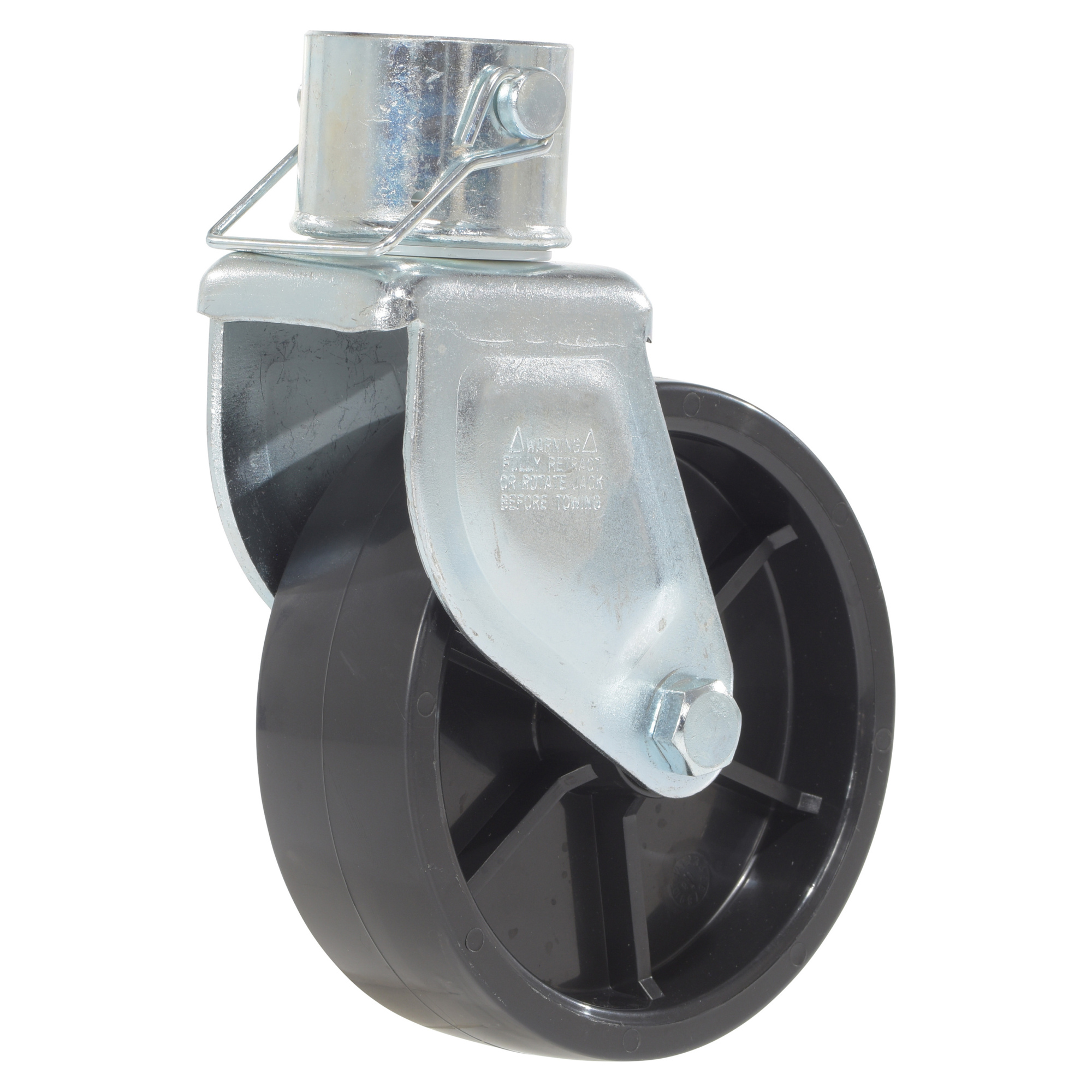 Vestil, Trailer jack nose 6x2 poly caster, Static Capacity 75 lb ...