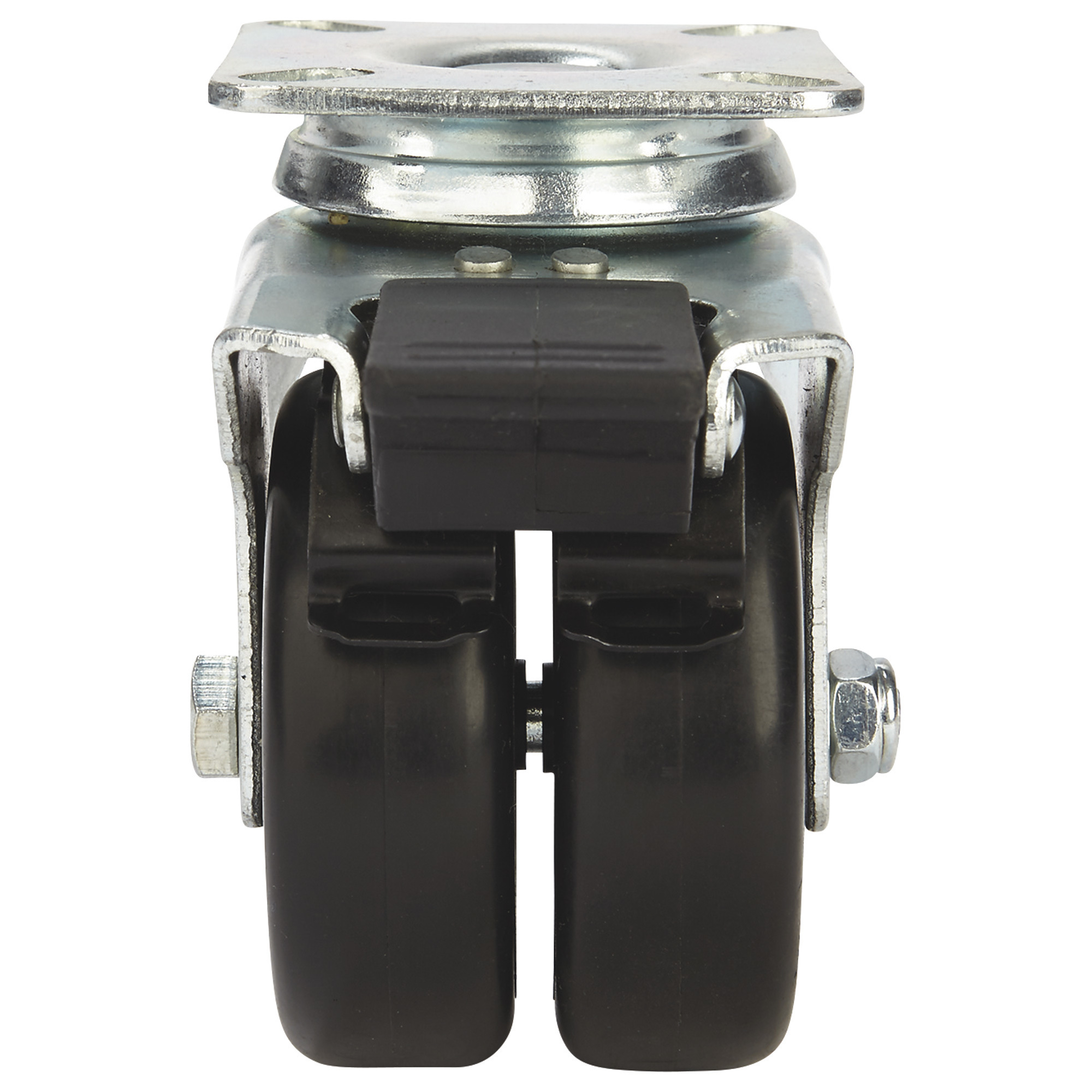 Strongway 3in. Swivel Dual-Wheel Caster with Brake — 220-Lb. Capacity ...