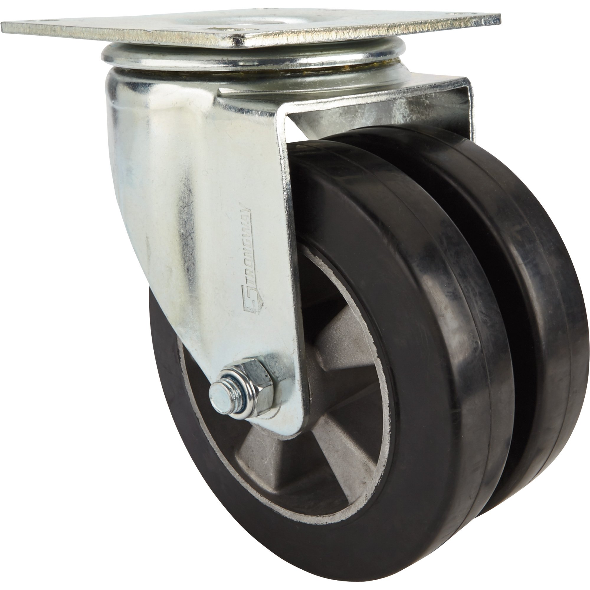 Strongway 8in. Swivel Heavy-Duty Dual-Wheel Caster — 2,200-Lb. Capacity ...