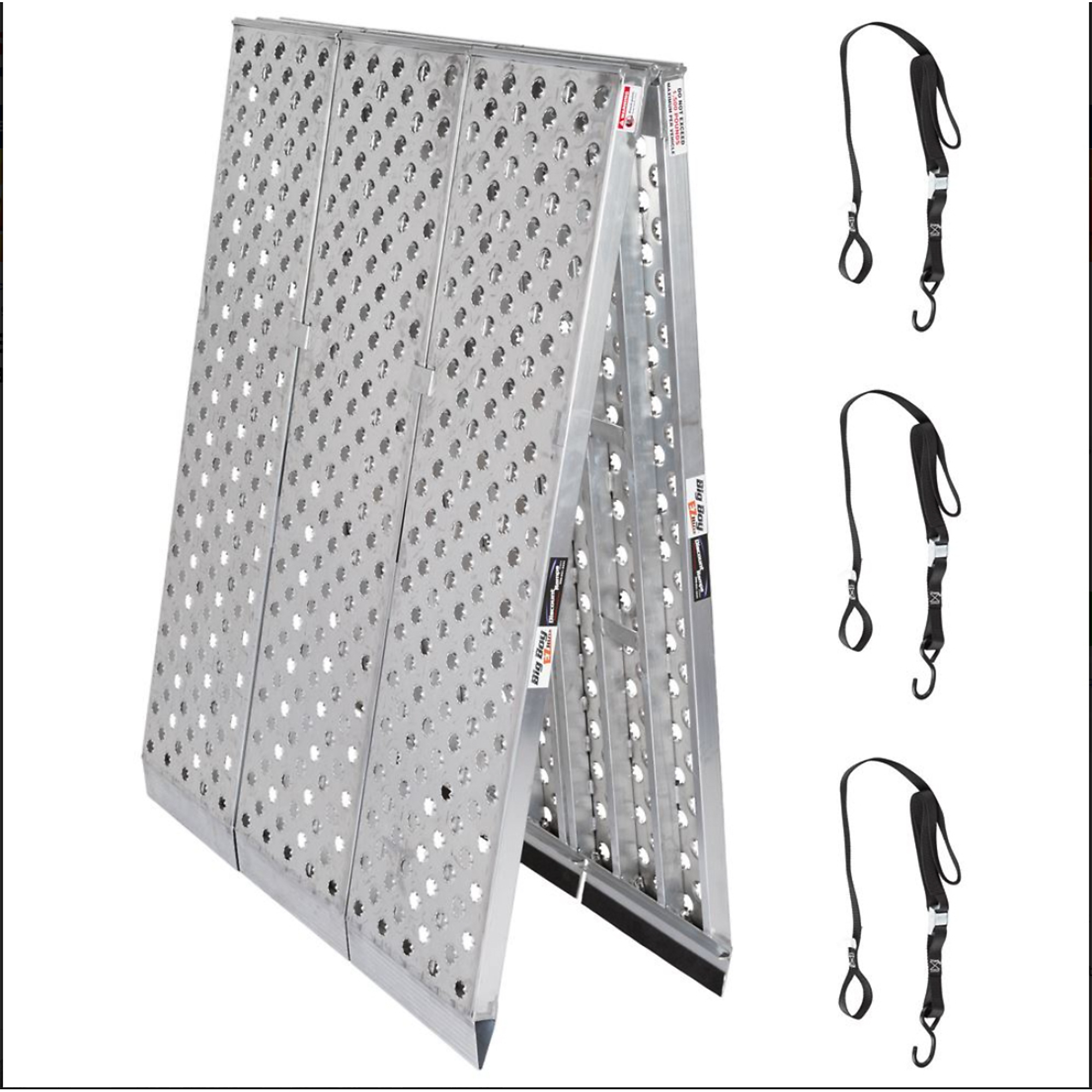 Black Widow, 12ft. Alum. Folding 3-Piece Trike/Motorcycle Ramp ...