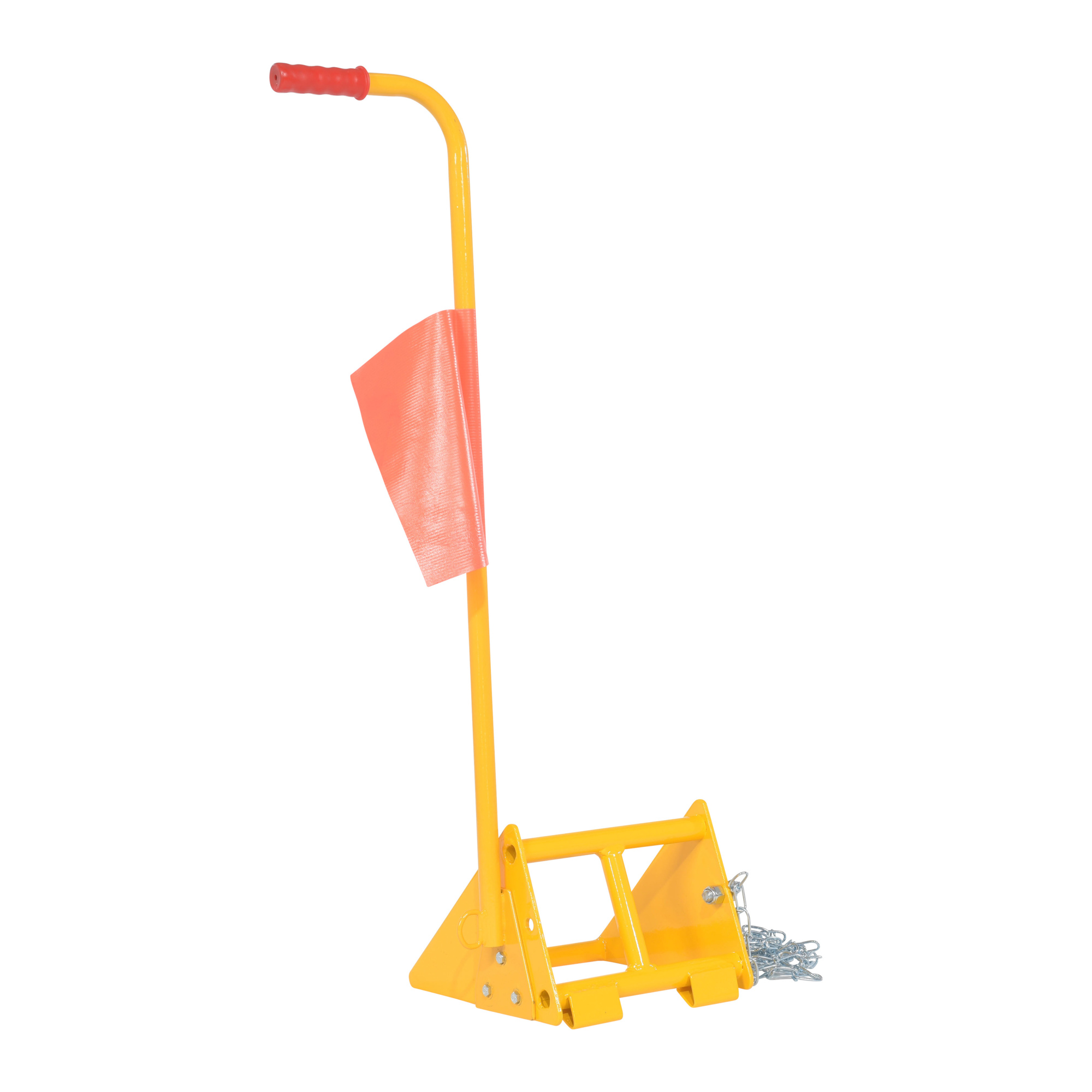 Vestil, Steel wheel chock with ergonomic handle and flag, Working Width ...
