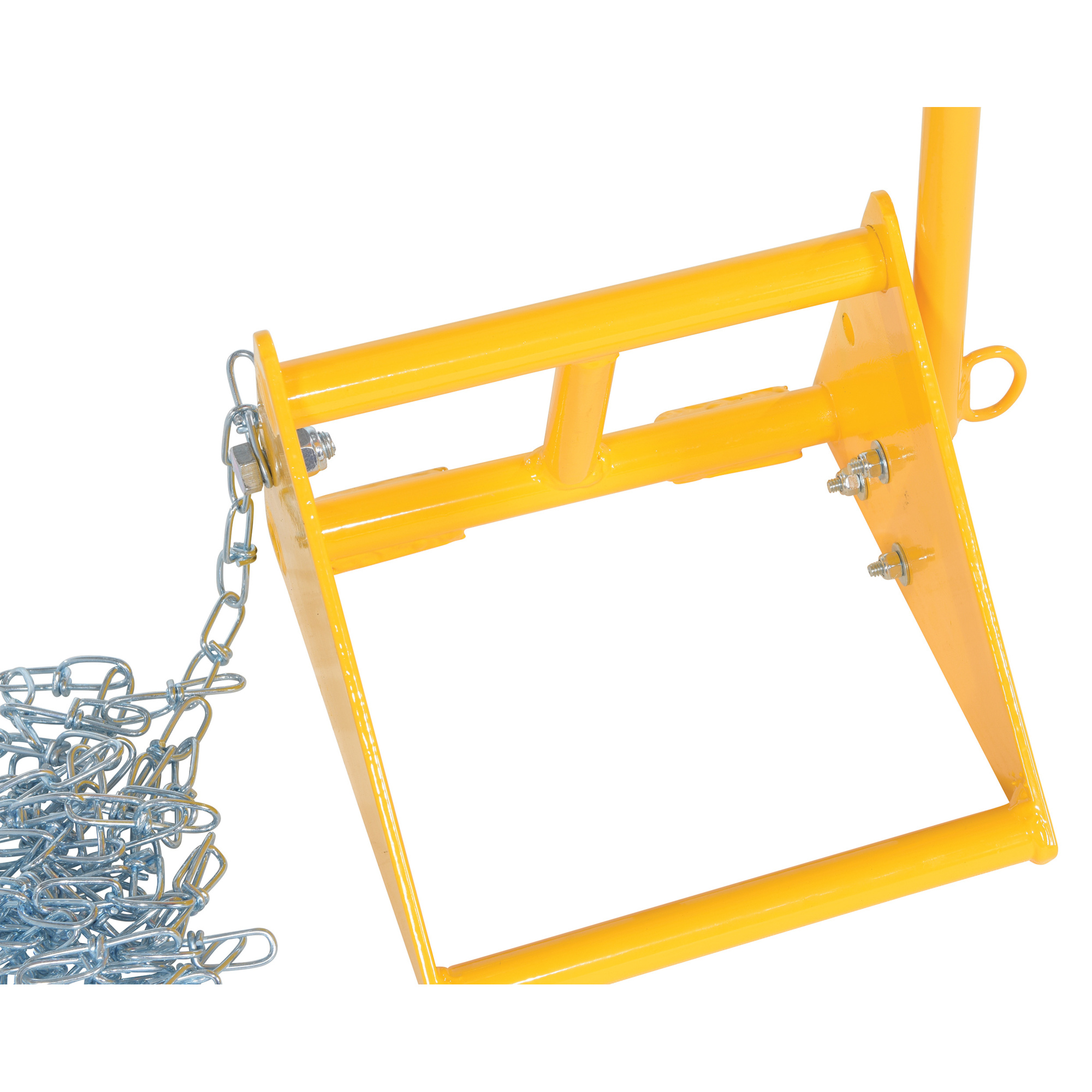 Vestil, Steel wheel chock with ergonomic handle and flag, Working Width ...