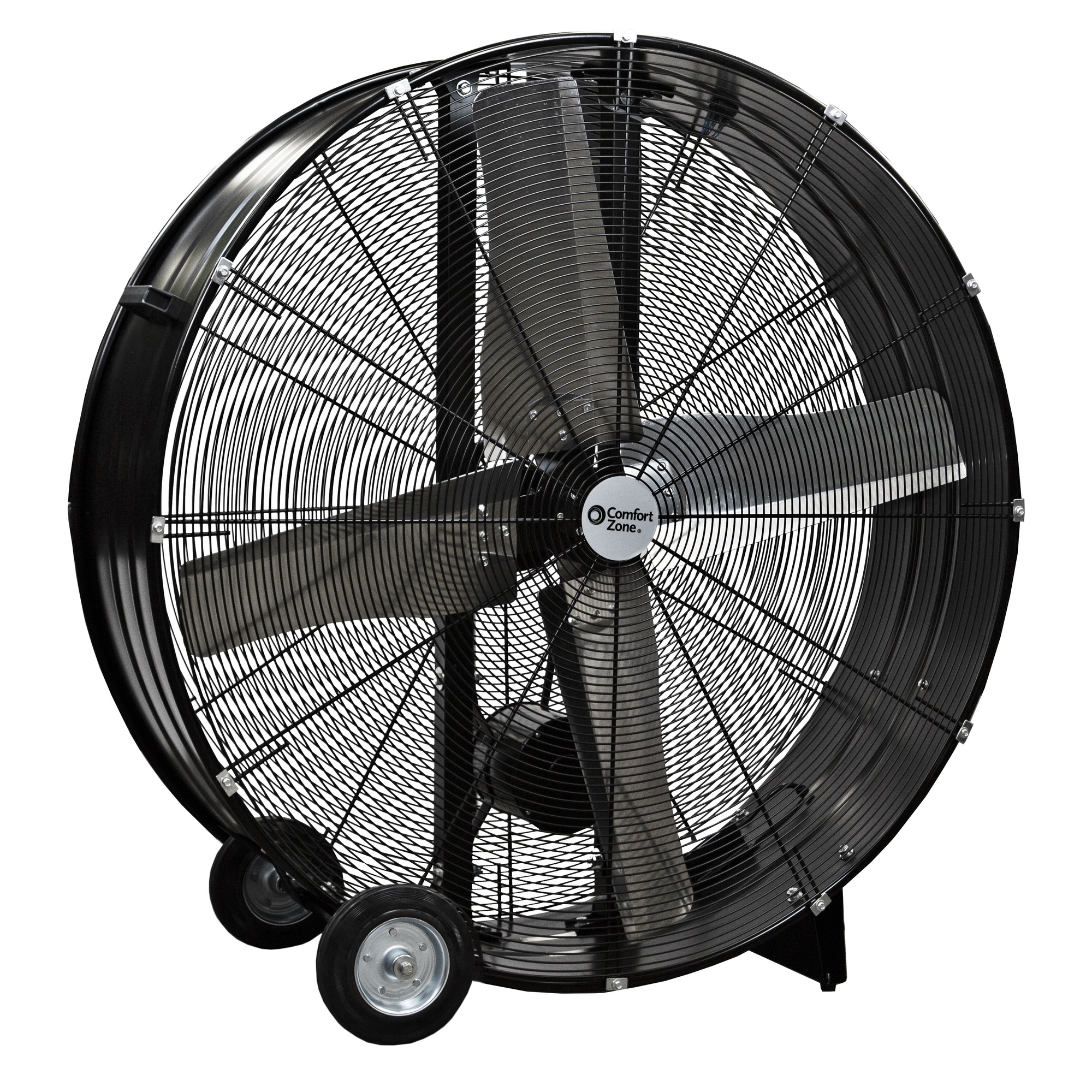 Comfort Zone INDUSTRIAL, 48” High Velocity Belt Drive Drum Fan, Fan ...