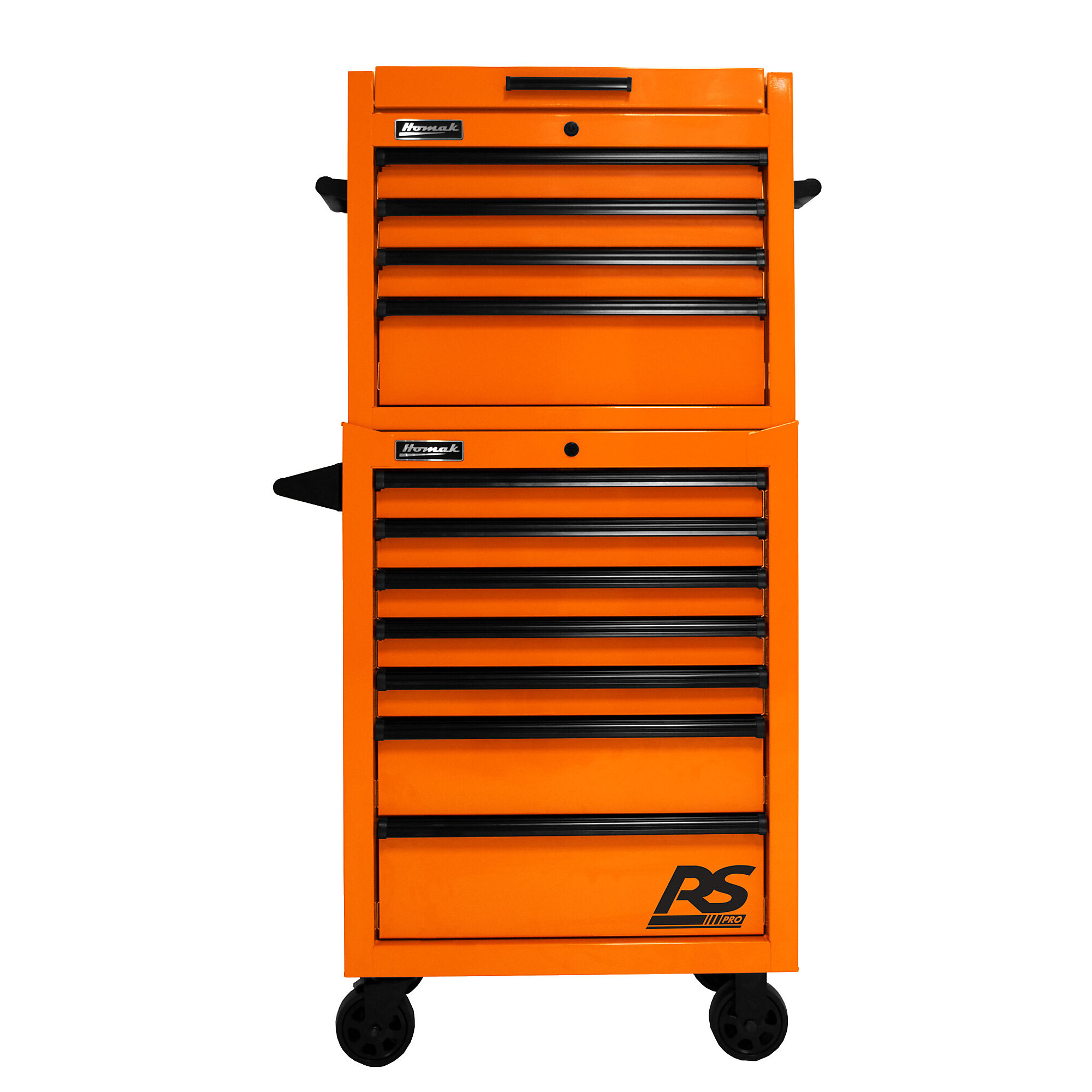 Homak RS Pro, 27in. RS PRO 7 DWR ROLLER CABINET-ORANGE, Width 39 in ...