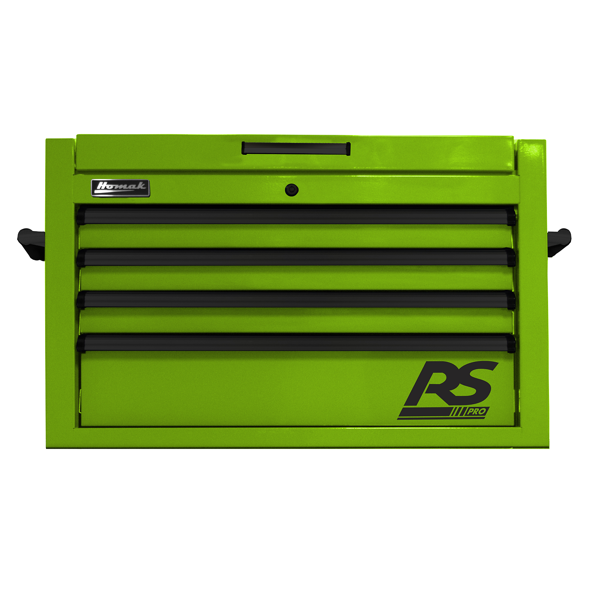 Homak RS Pro 36in. 4-Drawer Top Chest with Outlet, Lime Green, Model ...
