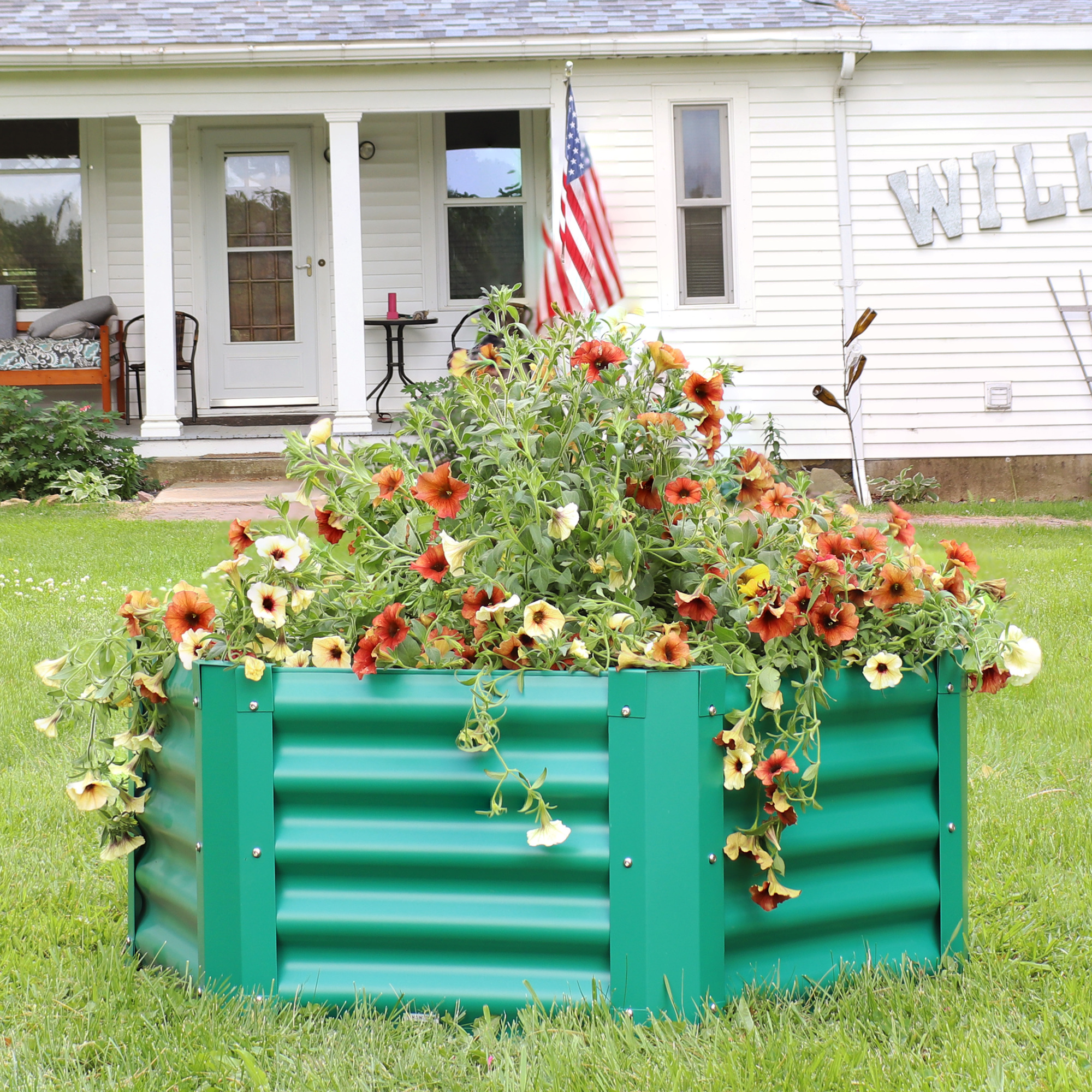 Sunnydaze Decor, Hexagon Raised Garden Bed, Material Steel, Model# RCM ...