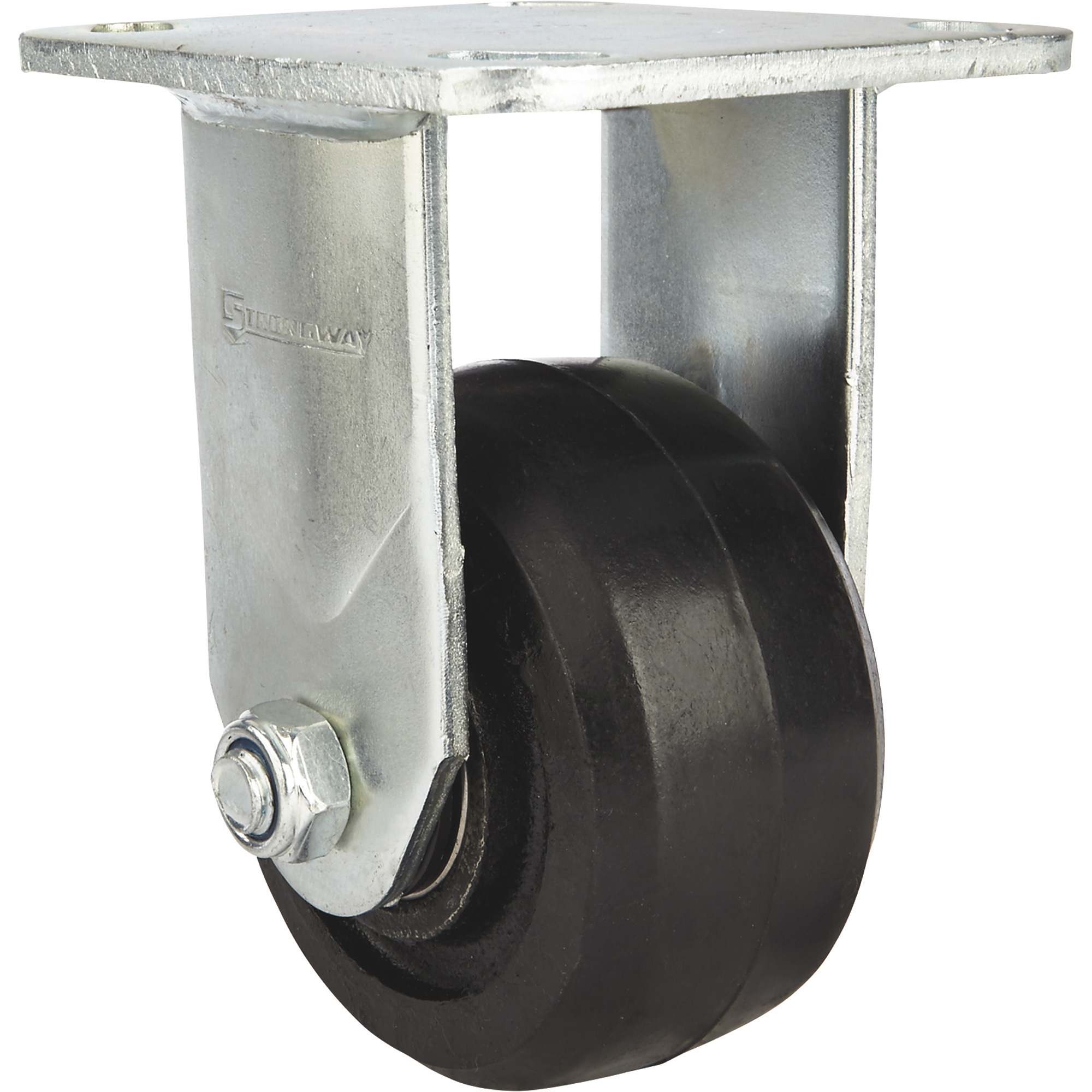 Strongway 4in. Heavy-Duty Rubber Rigid Caster, 450-Lb. Capacity ...