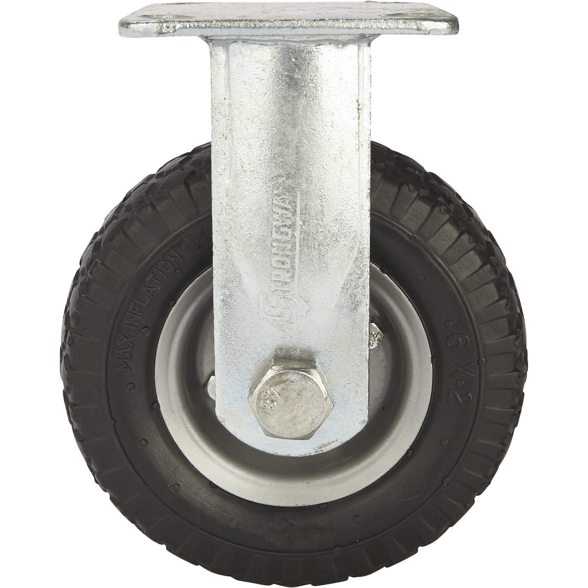 Strongway 6in. Flat-Free Rubber Foam-Filled Rigid Caster, 200-Lb ...