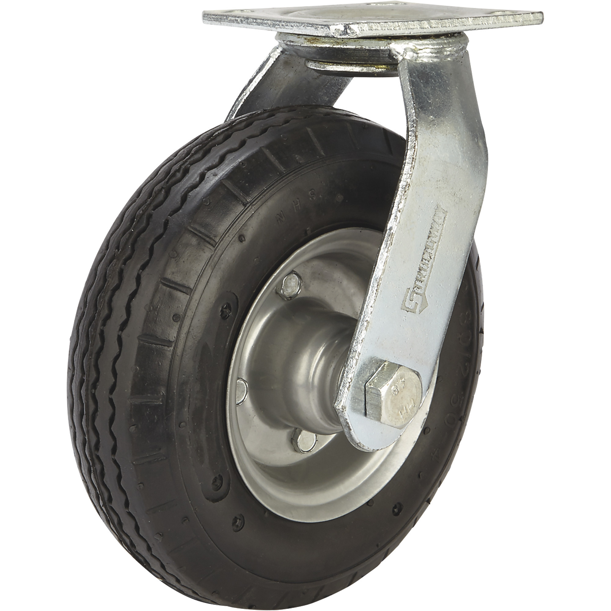 Strongway 8in. Flat-Free Rubber Foam-Filled Swivel Caster, 250-Lb ...