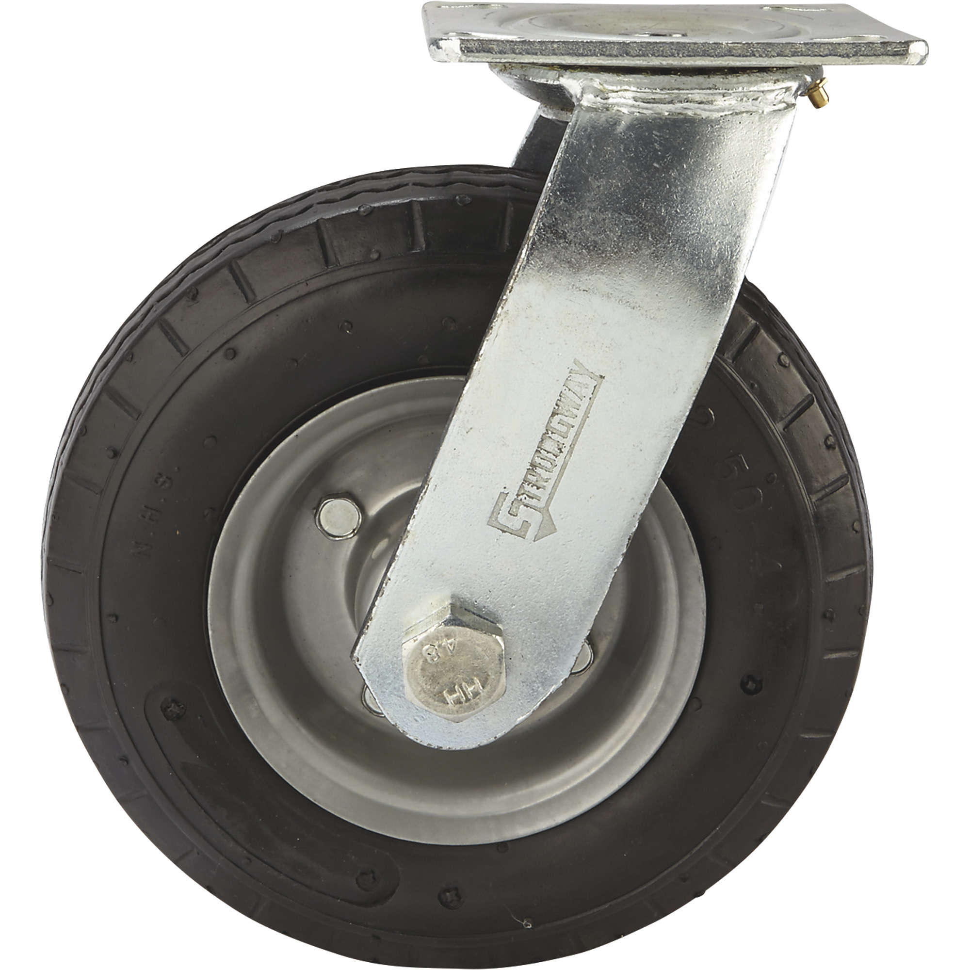 Strongway 8in. Flat-Free Rubber Foam-Filled Swivel Caster, 250-Lb ...