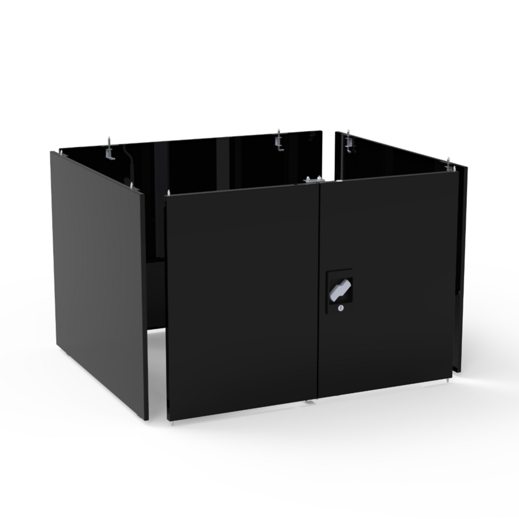 Luxor Shop Desk w/ Bin Unit + Locking Cabinet, 15in. x 16.25in., Model ...