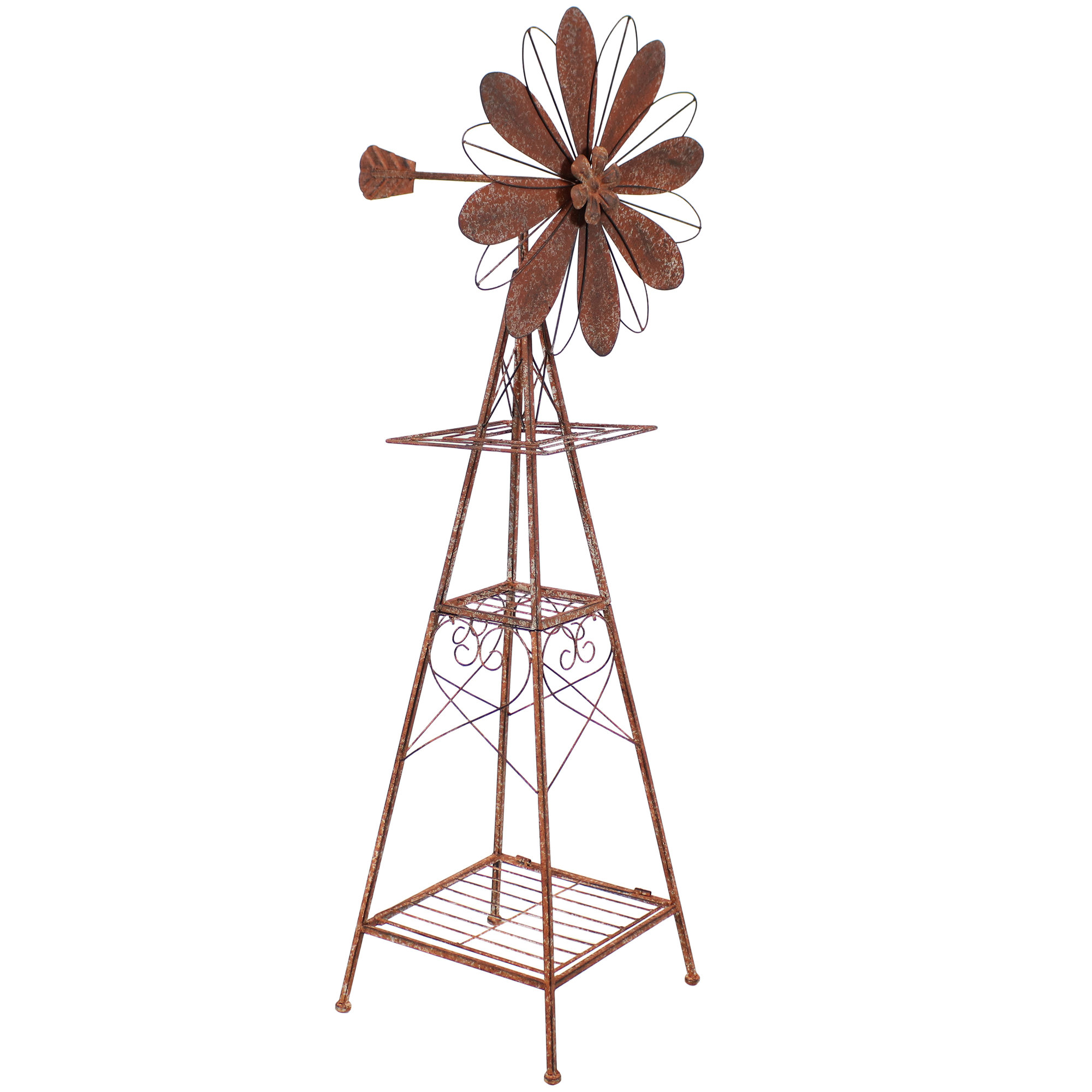 Sunnydaze Decor, Rustic Windmill Metal Garden Statue, Model# XCA-139 ...