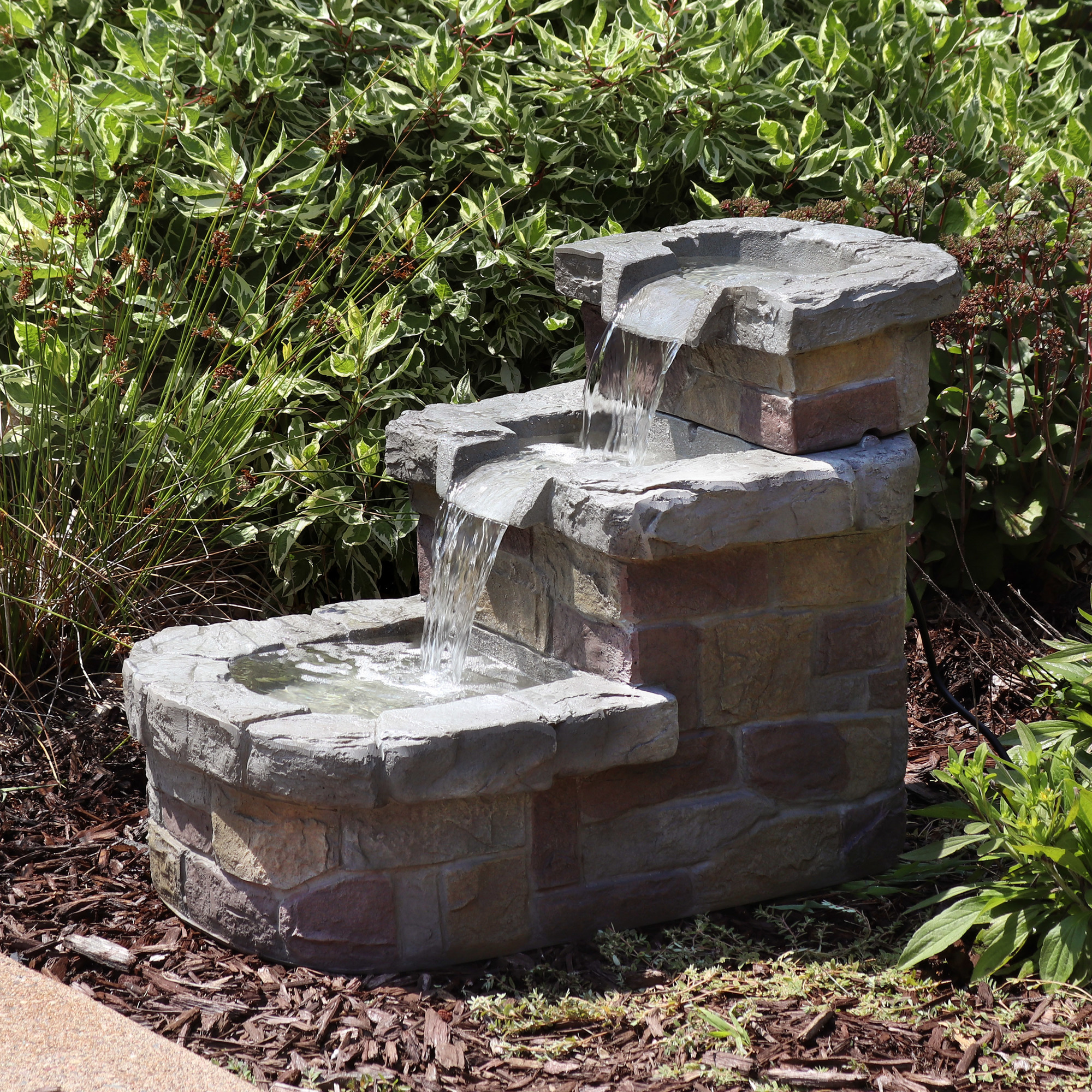 Sunnydaze Decor, 3 Tier Brick Steps Water Fountain - 21in., Model# WNC ...