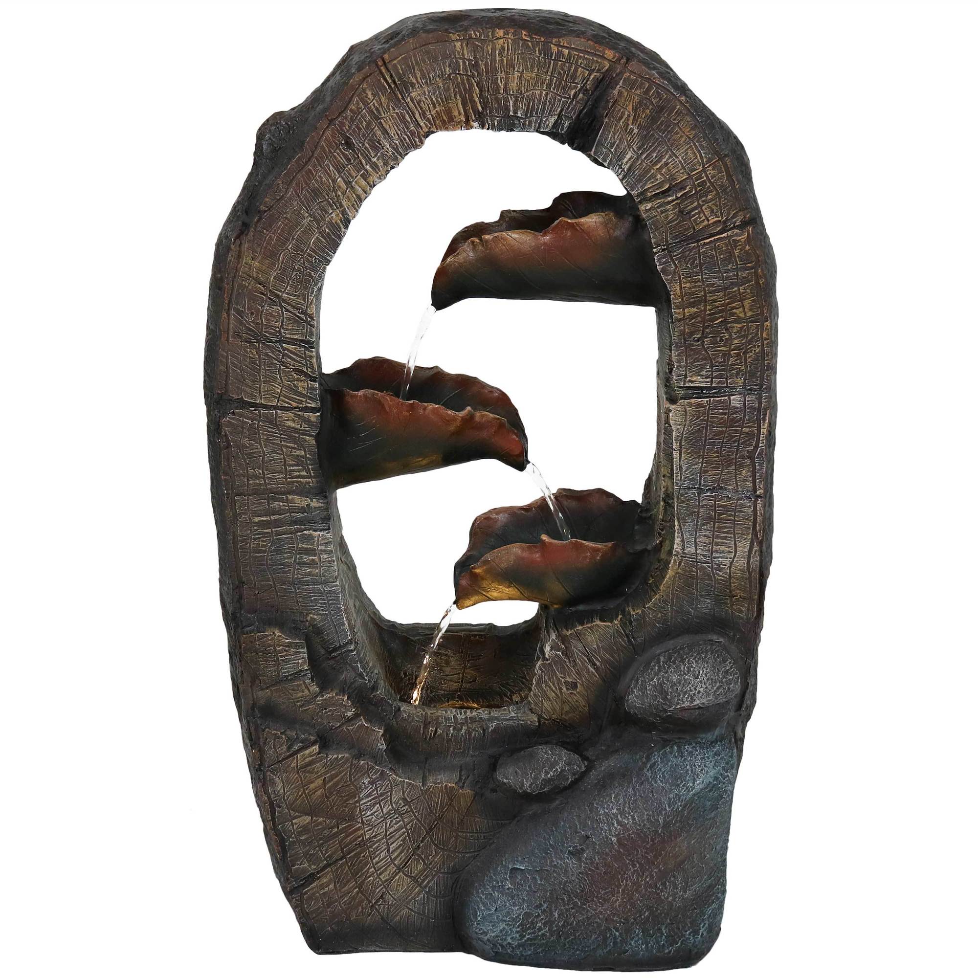 Sunnydaze Decor, Log Archway Fountain with LED Light - 26in., Model ...