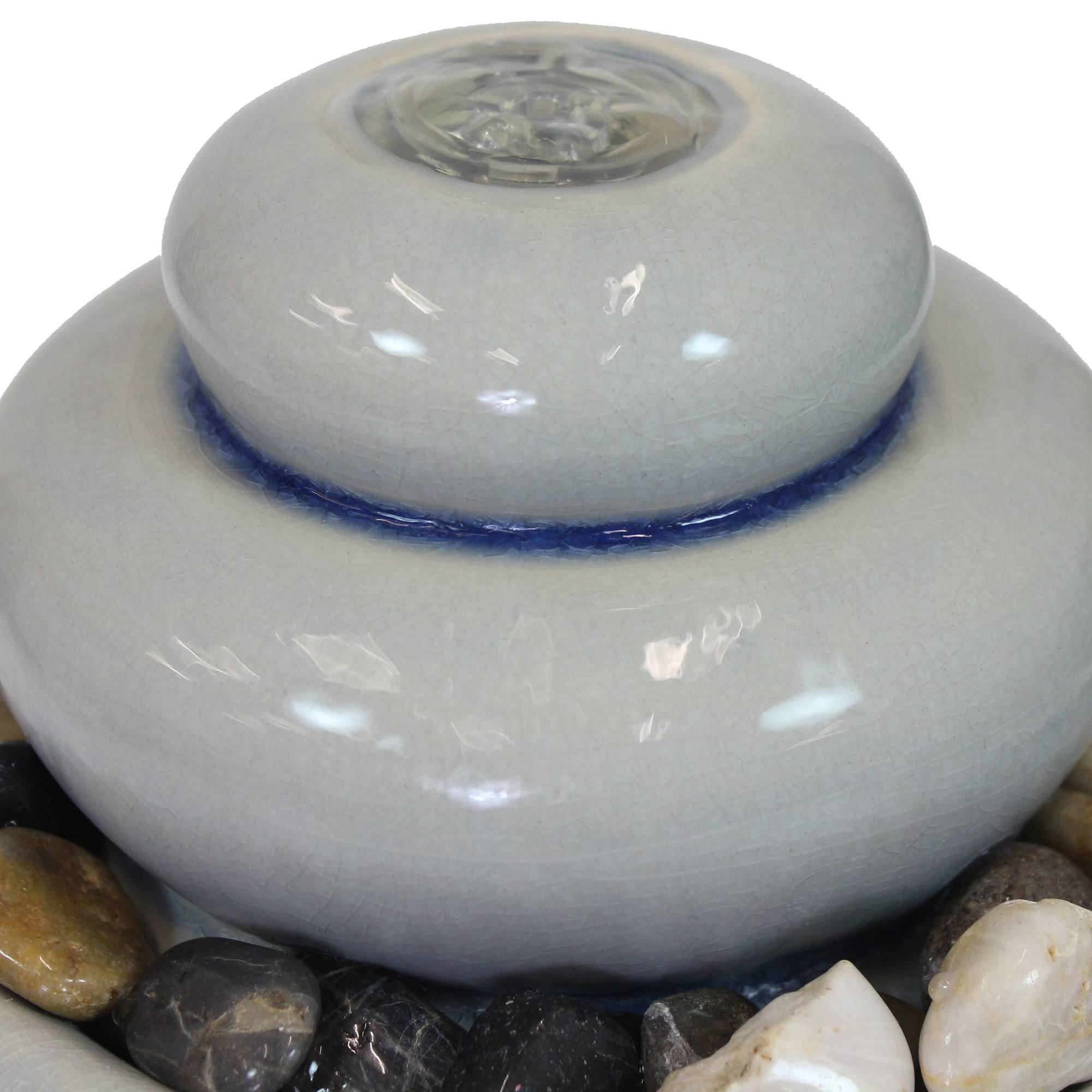 Sunnydaze Decor, Smooth Cascade Ceramic Tabletop Fountain - 7in., Model ...
