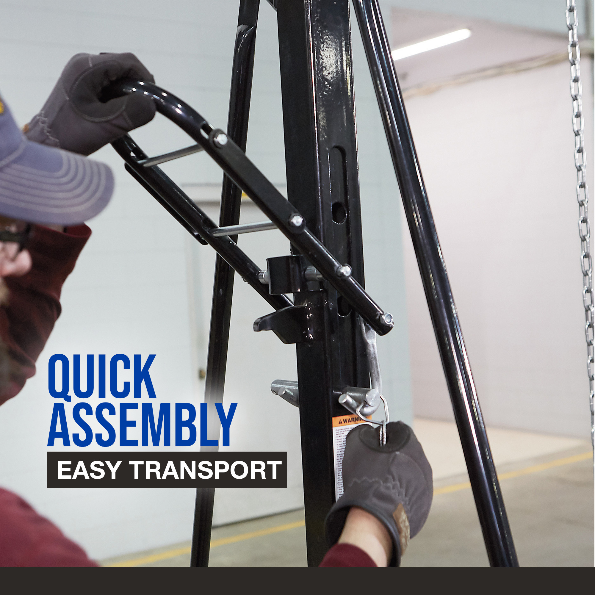 Strongway Adjustable Gantry Crane, 4000-Lb. Capacity, 8.2ft.–12.14ft ...