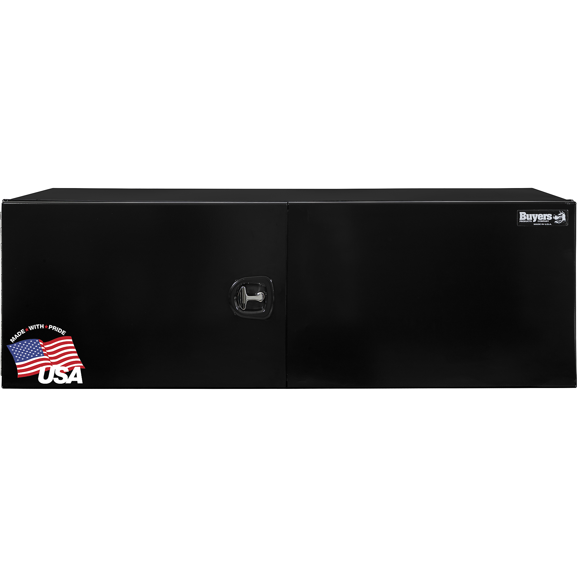 Buyers Products 72x24x24 Pro 2 Door Underbody Truck Tool Job Storage Box Width 72 in Material Aluminum Color Finish Glossy Black Model 1705950 Northern Tool