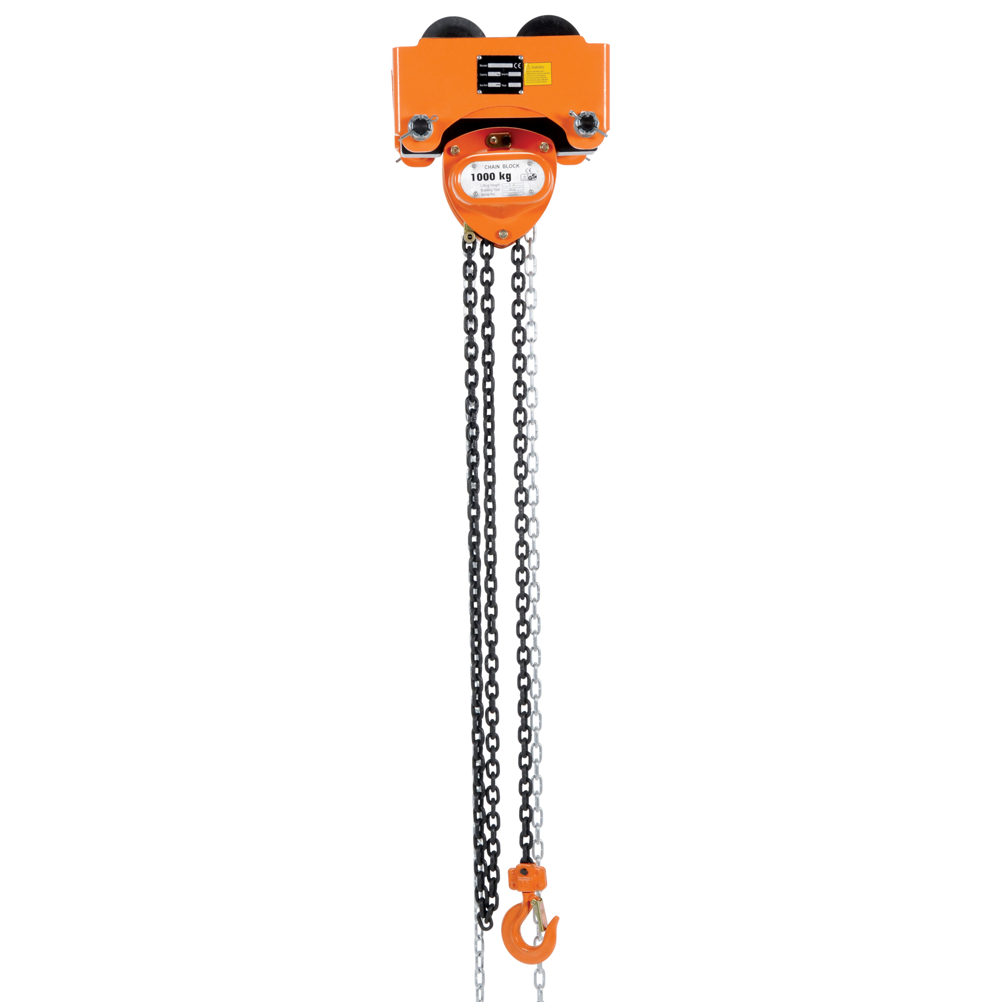 Vestil Low Headroom Chain Hoist with Push Trolley - 2000-Lb. Capacity ...