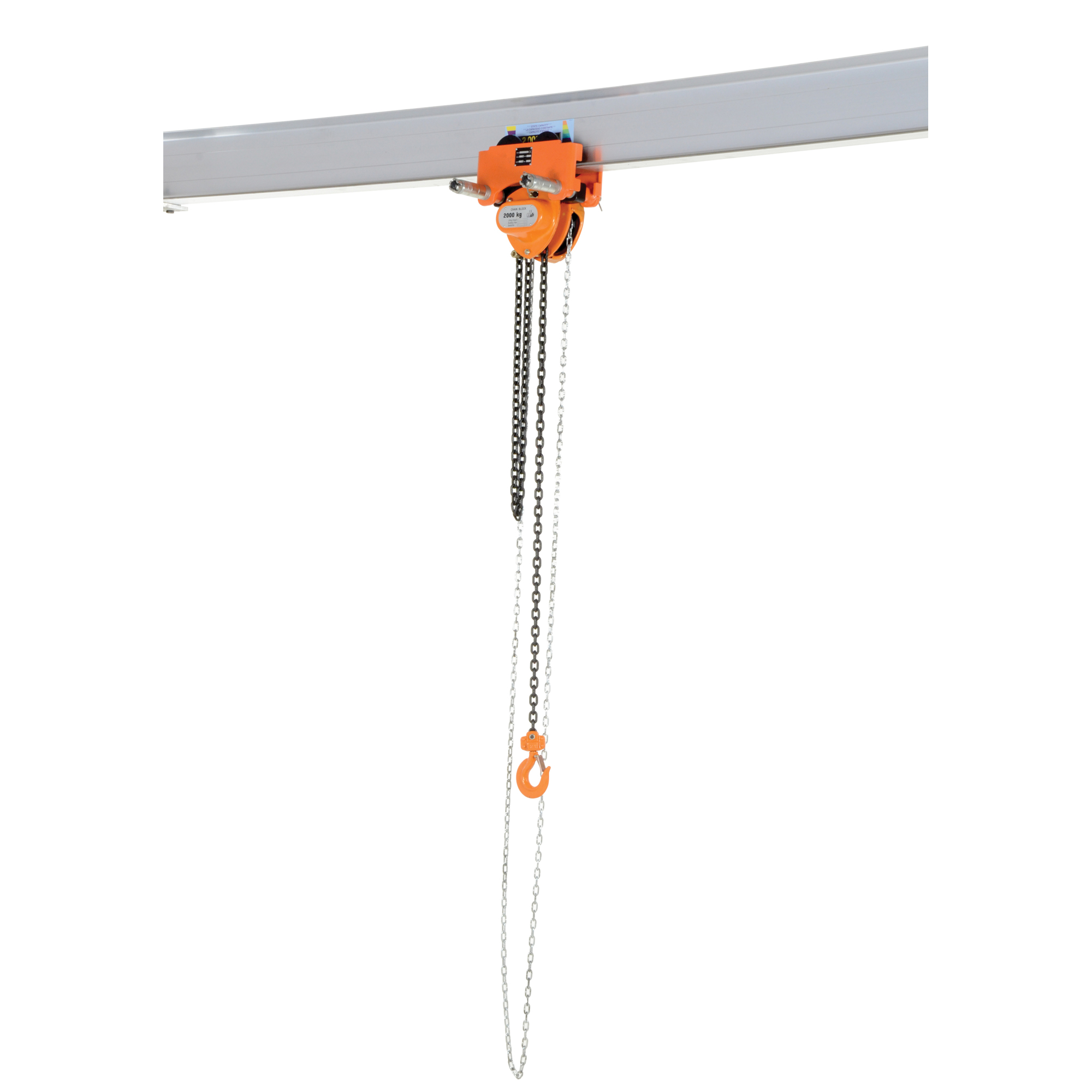 Vestil, Push Chain Hoist Option Trolly, Power Source Manual Gear ...