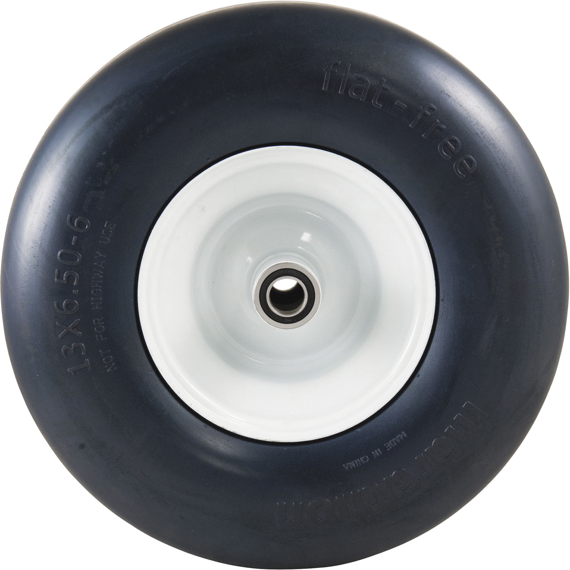 Marathon Tires Flat-Free Lawn Mower Tire, 3/4in. Bore, 13 x 6.50-6in ...