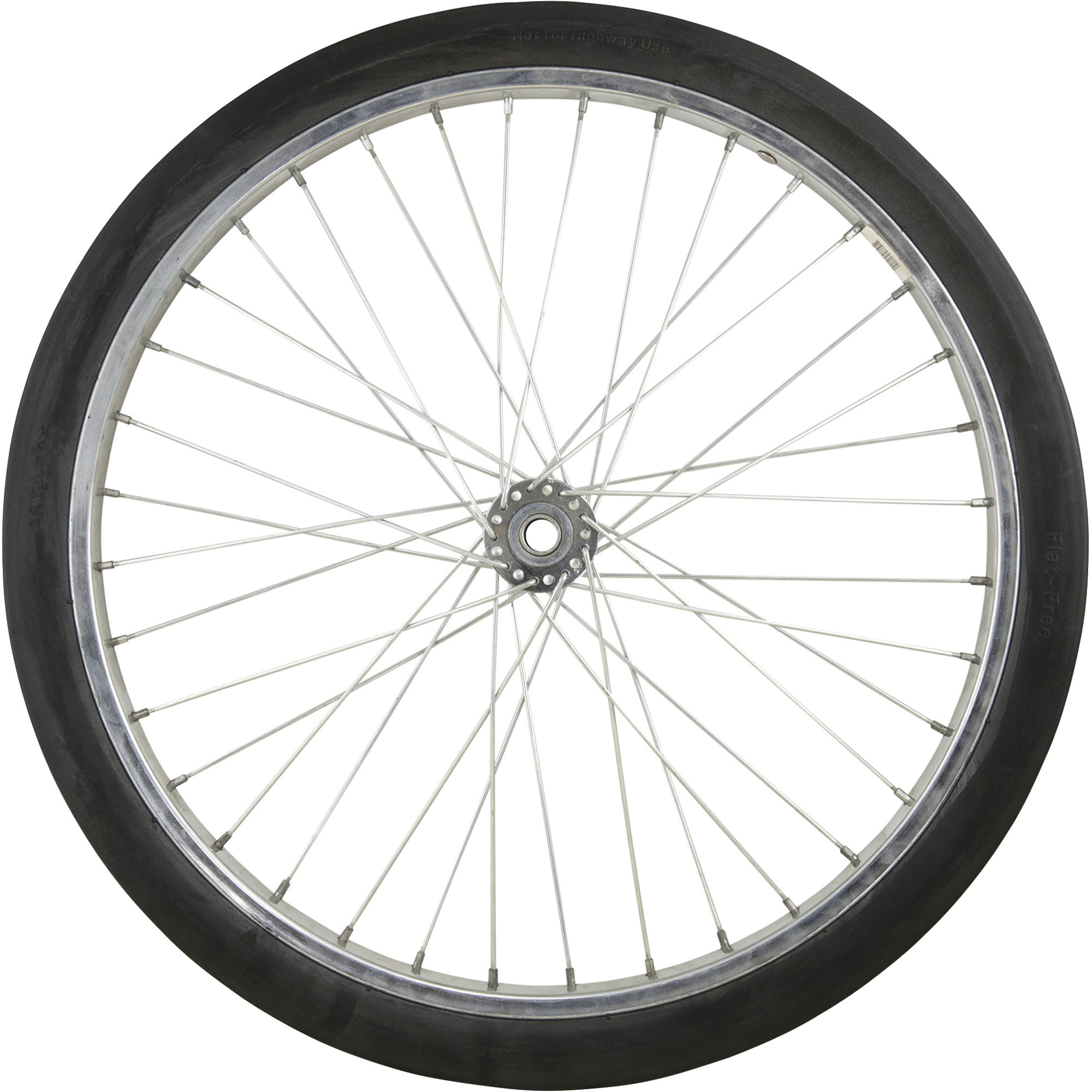 Marathon Tires Flat-Free Tire on Steel Spoke Rim, 3/4in. Bore, 26 x 2 ...