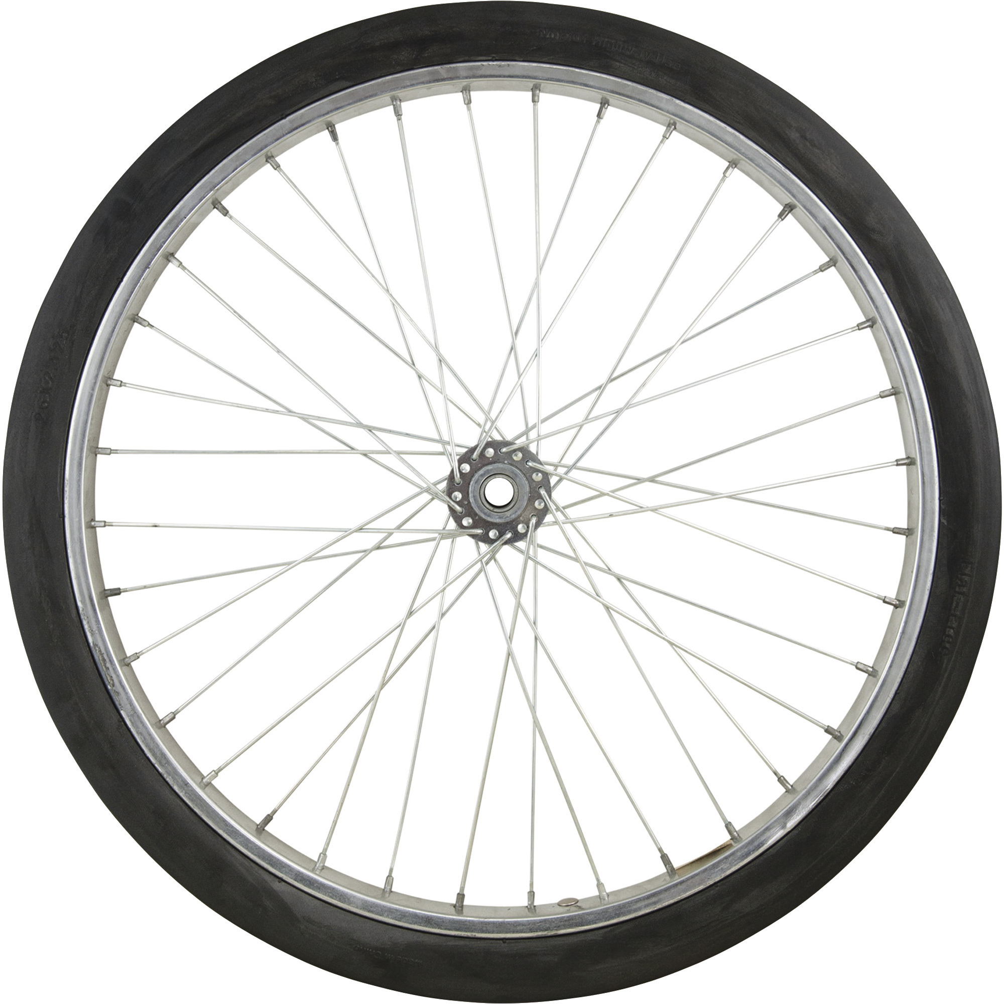 Marathon Tires Flat-Free Tire on Steel Spoke Rim, 3/4in. Bore, 26 x 2 ...