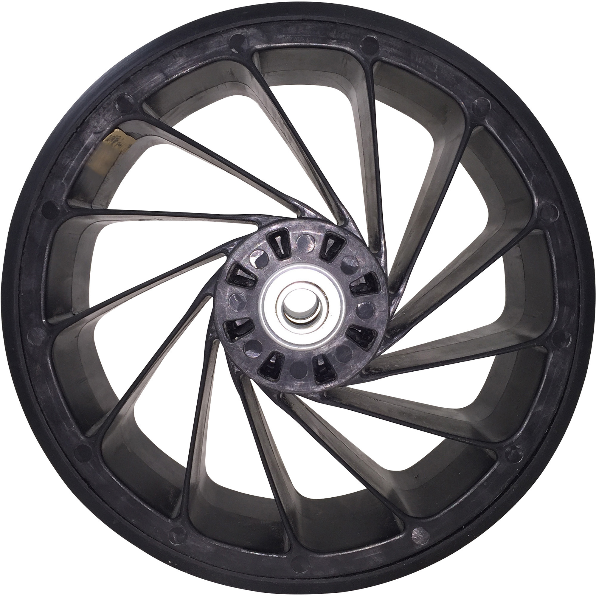 Marathon Tires Flat-Free Plastic Flex Wheel with Rubber Tread, 5/8in ...