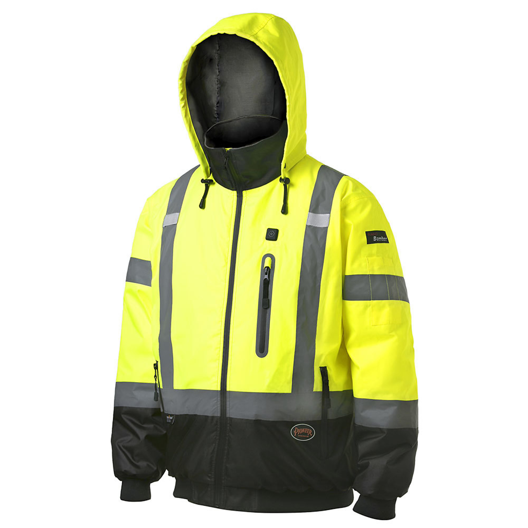 Pioneer, Hi-Vis Heated Safety Nano Bomber Jacket, Size 2XL, Color Hi ...