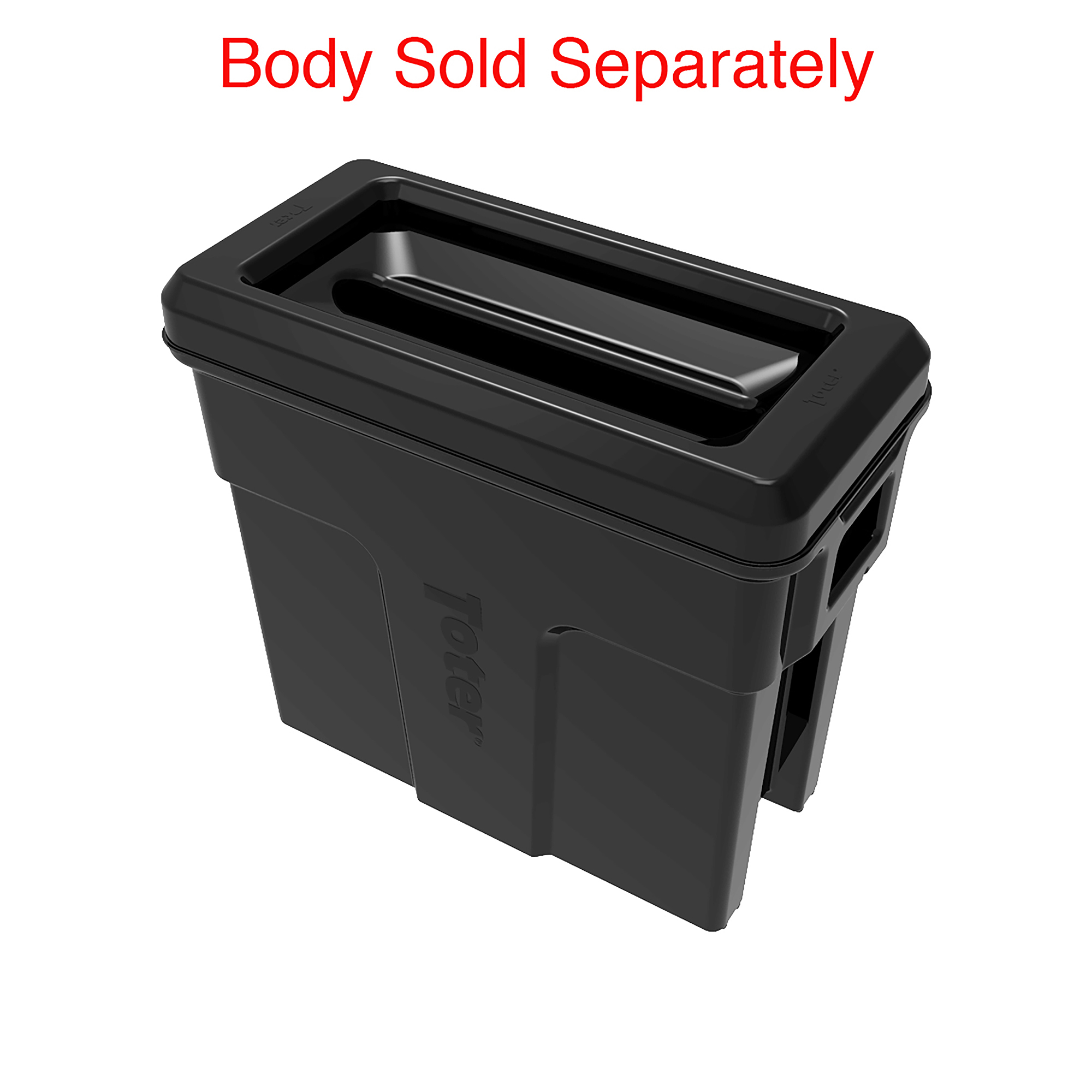TOTER Slimline Trash Can Lid with Document Slot - 23 Gal, Molded ...