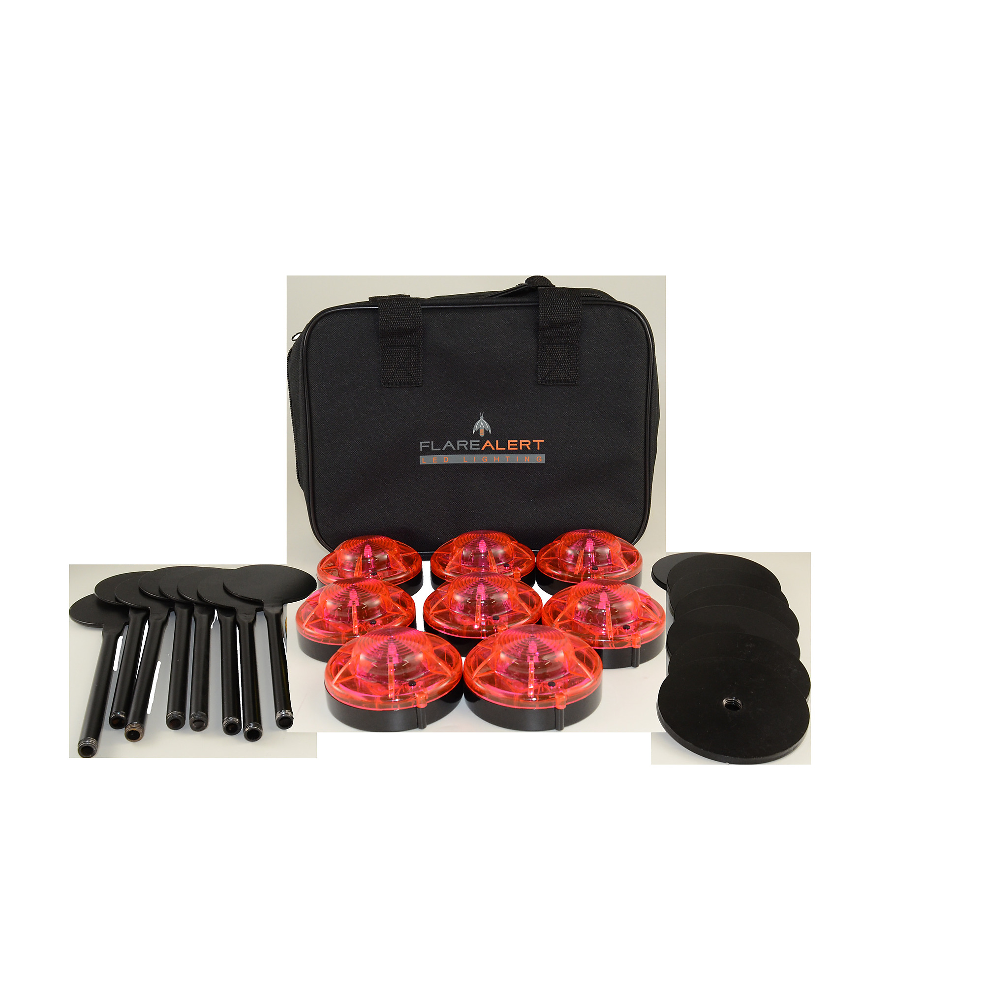 FlareAlert, Large LED Safety Beacon Kit - Red, Case Type Bag, Pieces ...