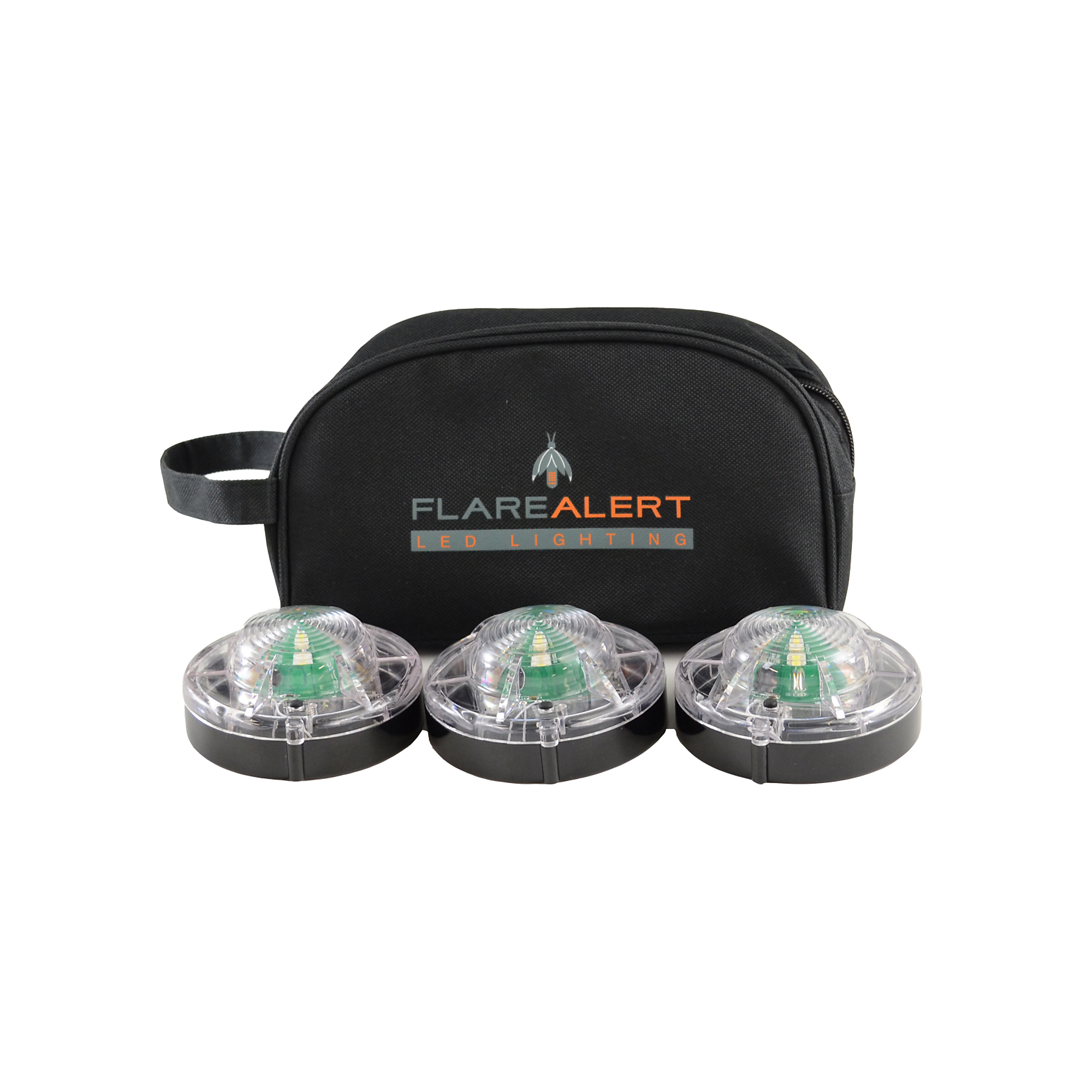 FlareAlert, Small LED Safety Beacon Pro Kit - White, Case Type Bag ...