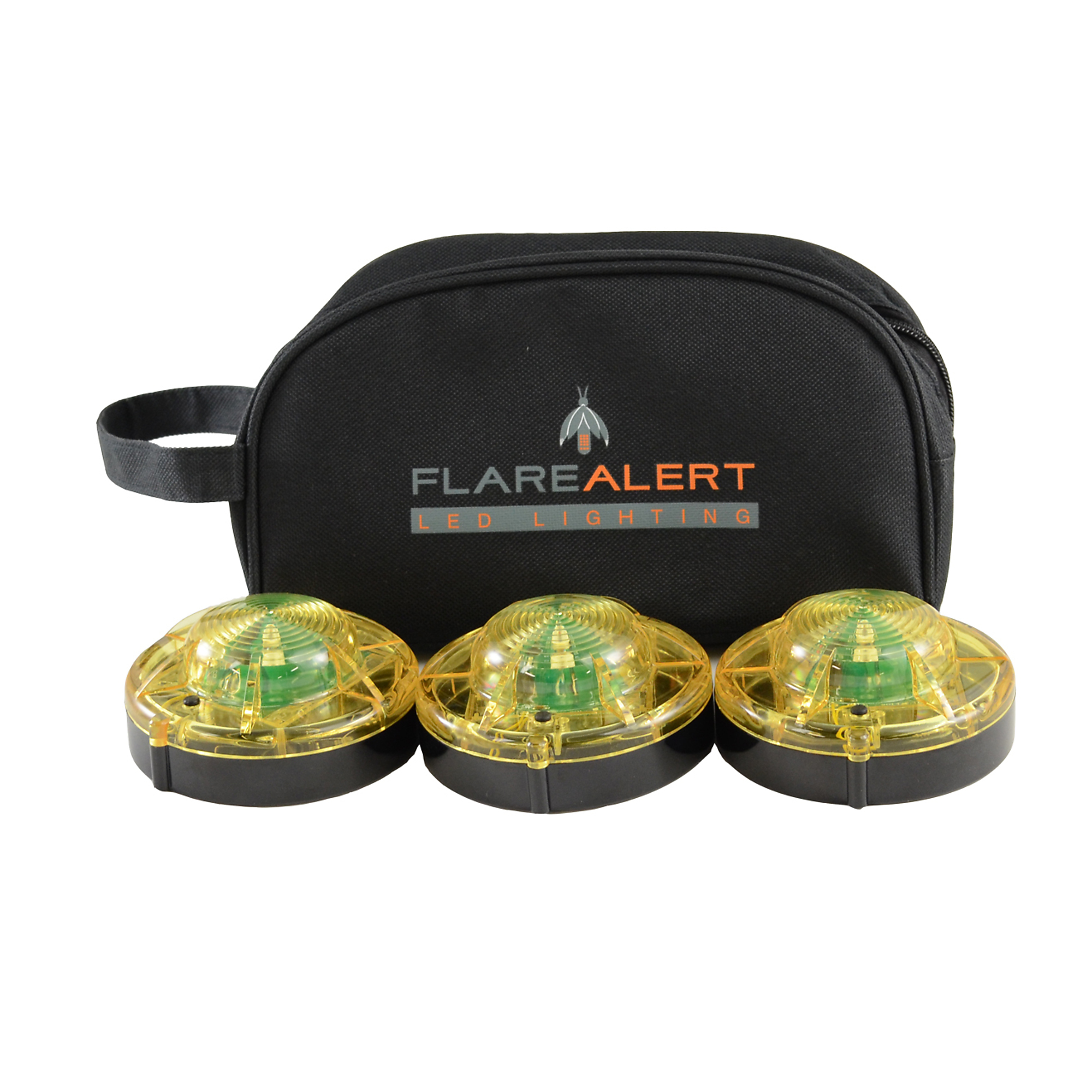 FlareAlert, Small LED Safety Beacon Pro Kit - Yellow, Case Type Bag ...