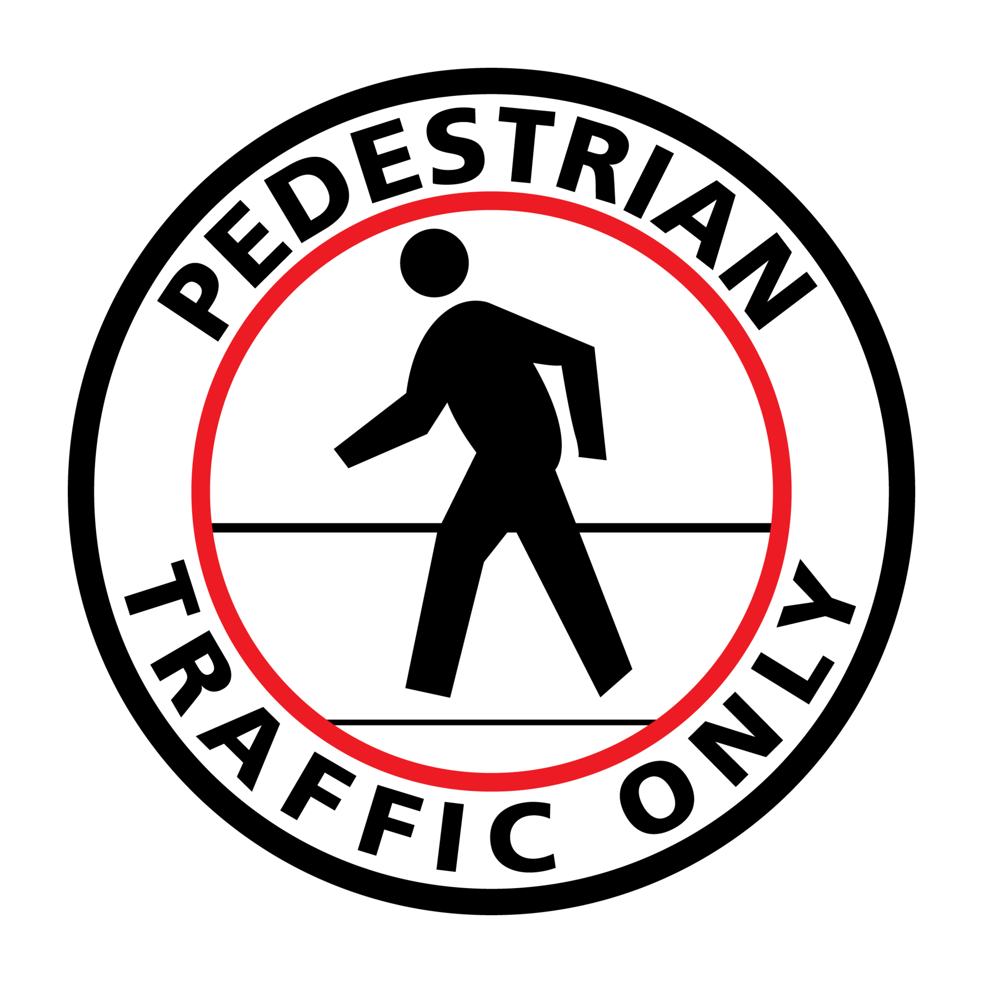 Mighty Line, Pedestrian Traffic Only, Floor Sign, 16in. wide, Sign ...