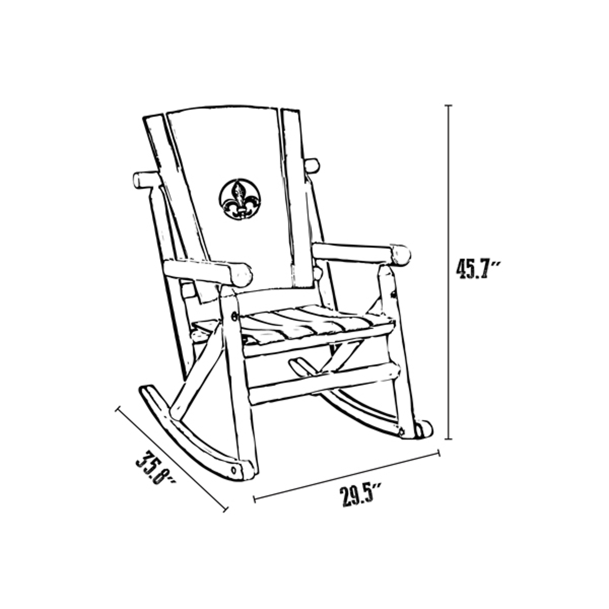 Leigh Country, Char-Log Fleur-de-lis Medallion Rocker, Primary Color ...