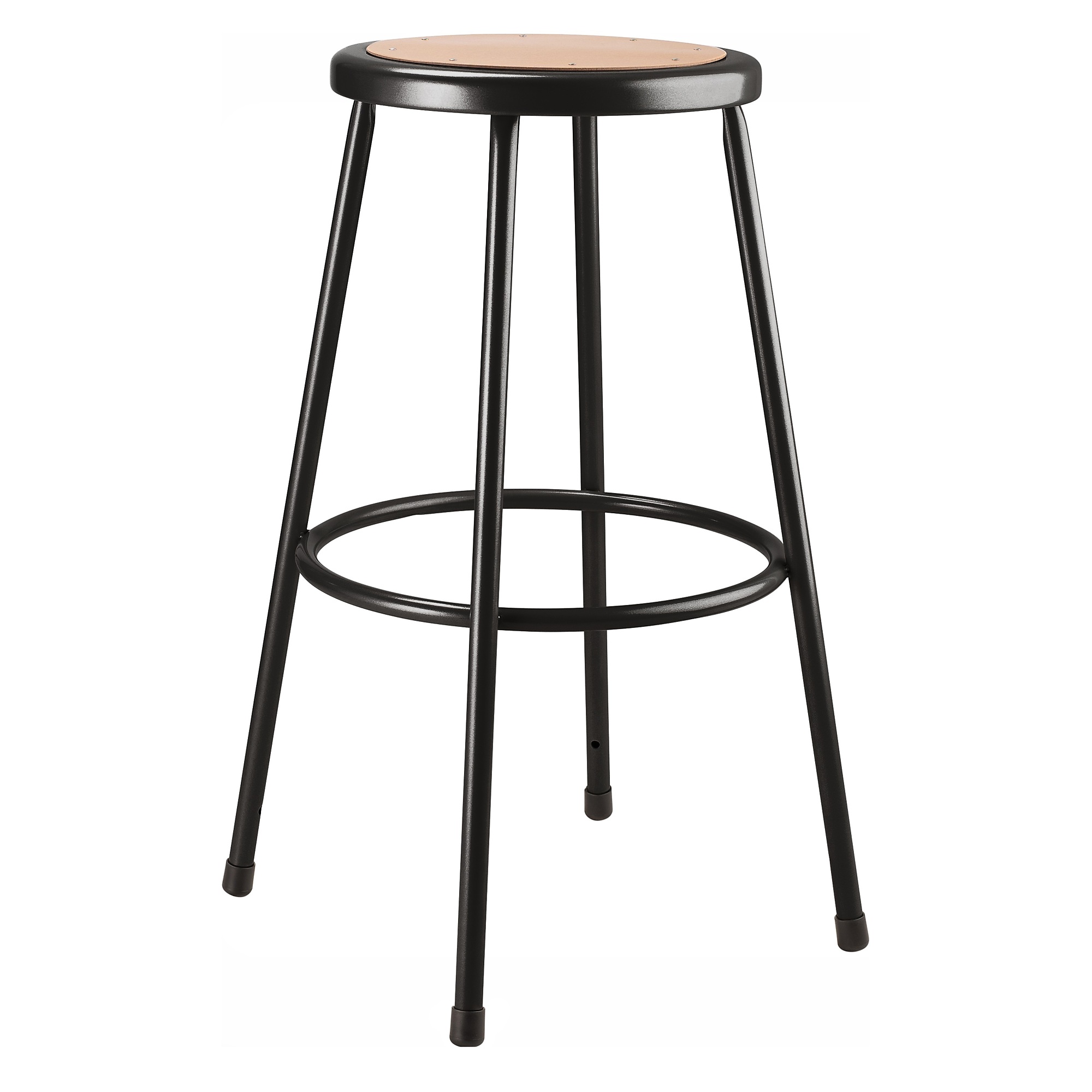 National Public Seating, 30in. Heavy Duty Steel Stool, Black, Primary ...