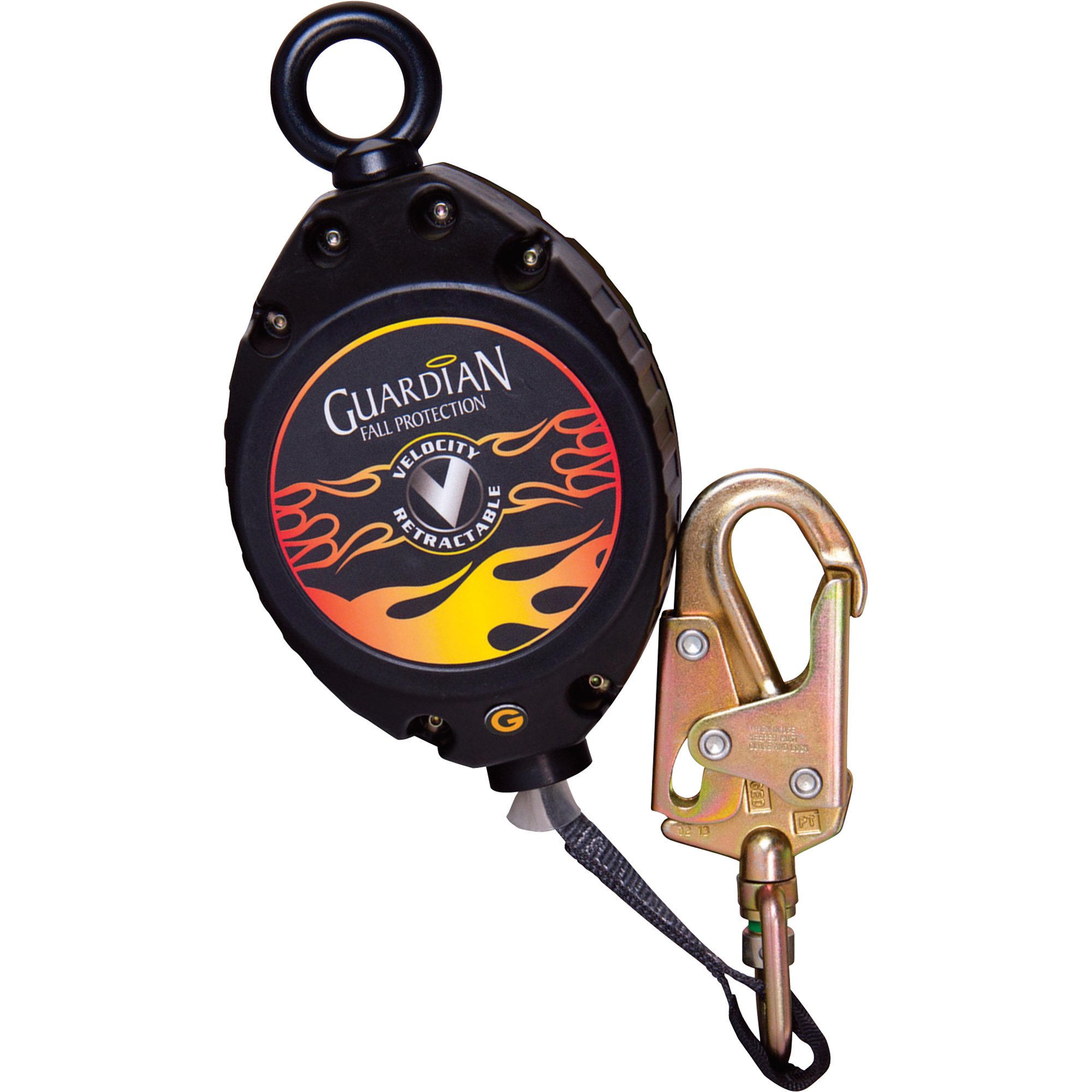 Guardian Fall Protection Velocity Web Self-Retracting Lifeline — 20ft ...
