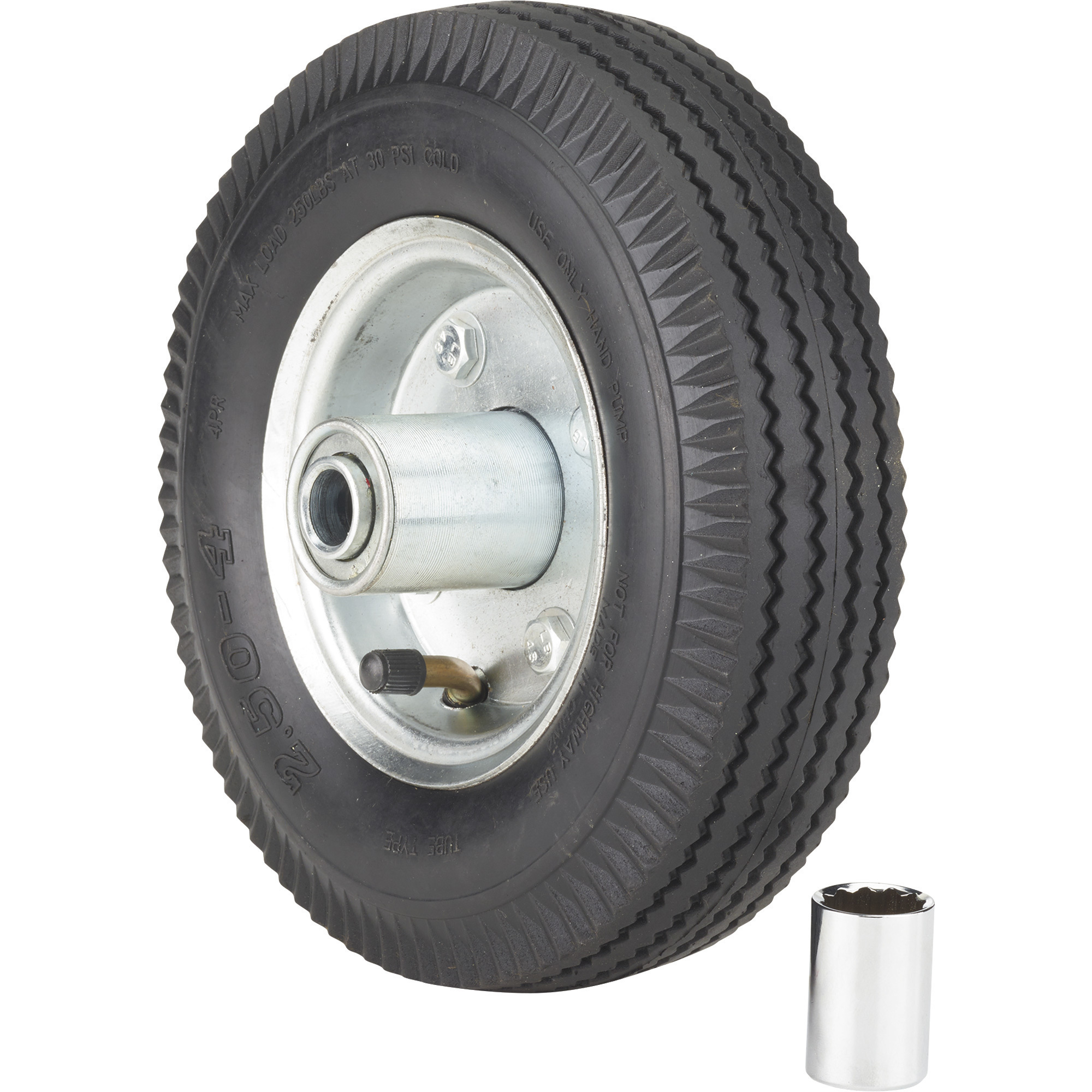 Ironton 8in. Pneumatic Wheel and Tire-- 250-Lb. Capacity, Sawtooth ...