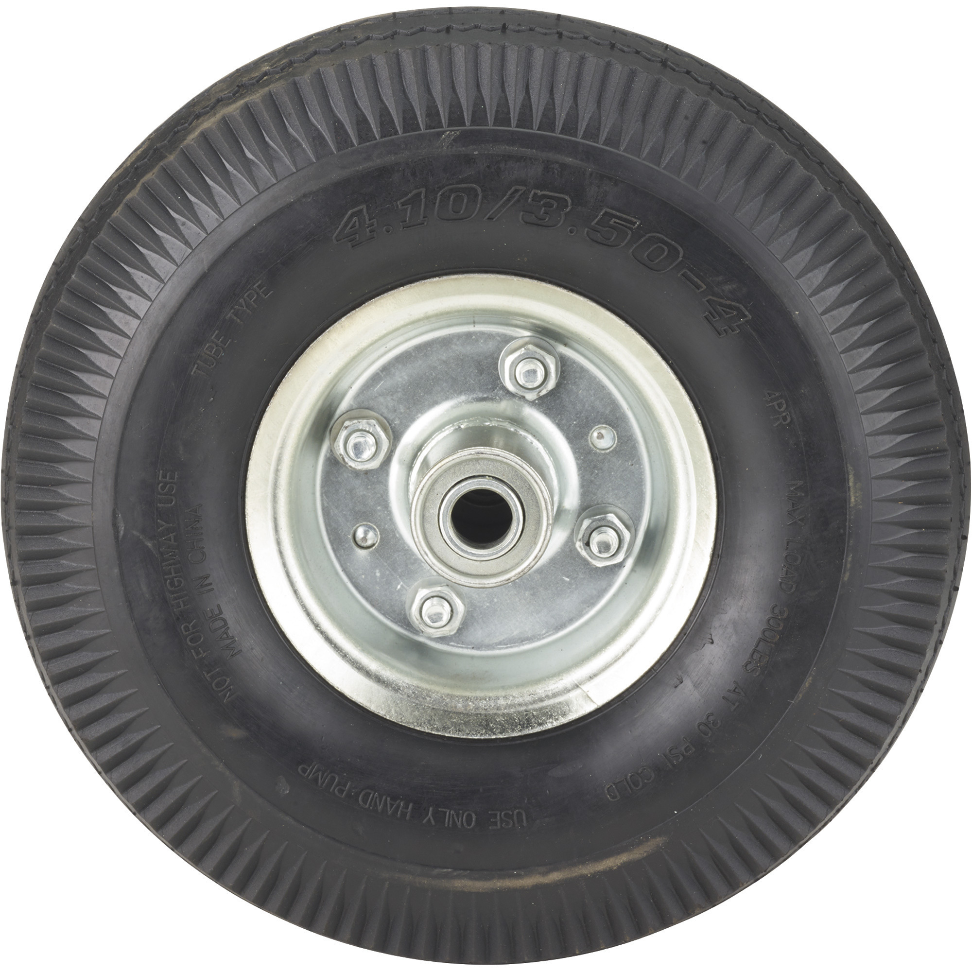 Ironton 10in. Pneumatic Wheel and Tire, 300-Lb. Capacity, Sawtooth ...