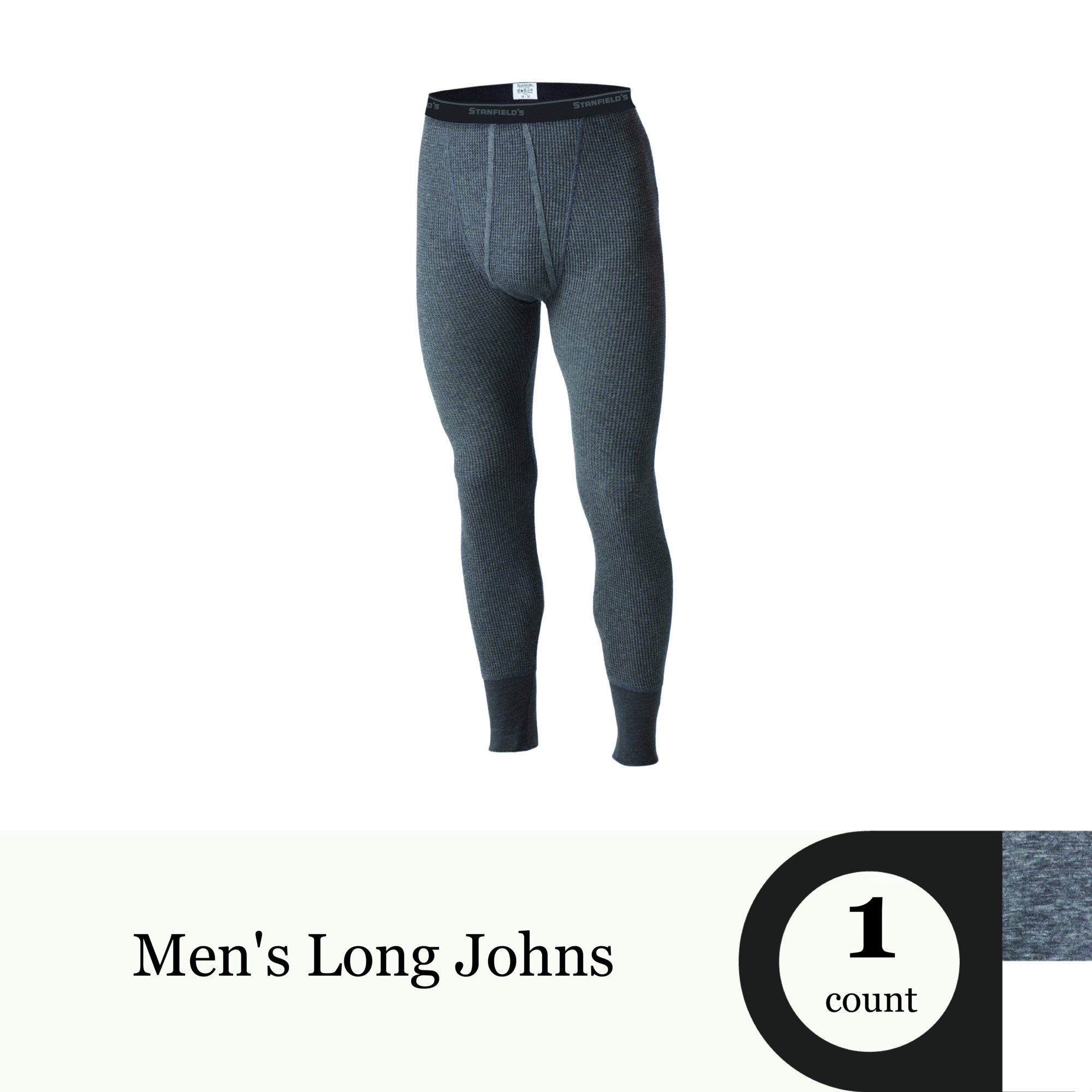 Stanfield's, Men's Waffle Long Johns, Size L, Color Charcoal Mix, Model ...