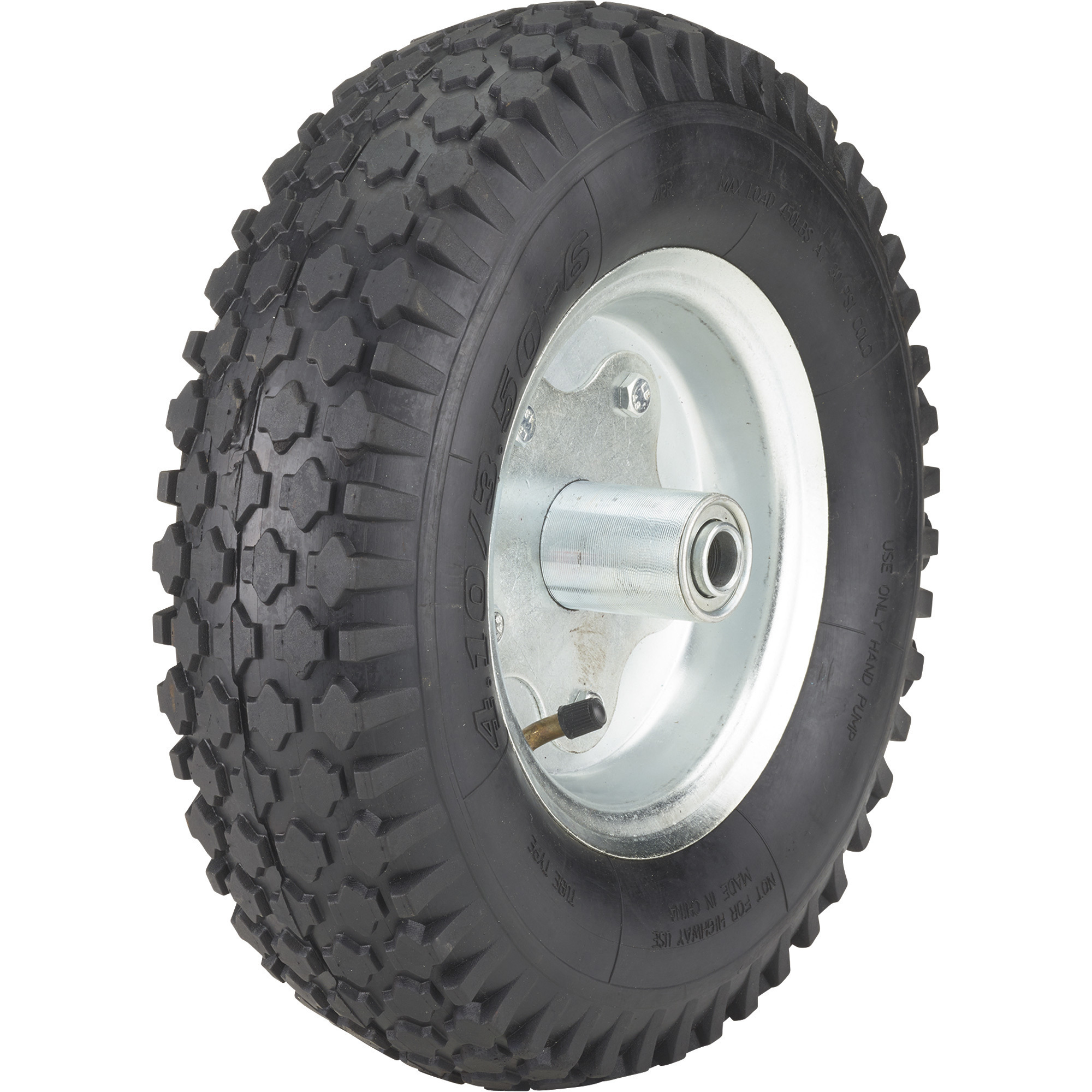 Ironton 12in. Pneumatic Wheel and Tire, 450-Lb. Capacity, Knobby Tread ...